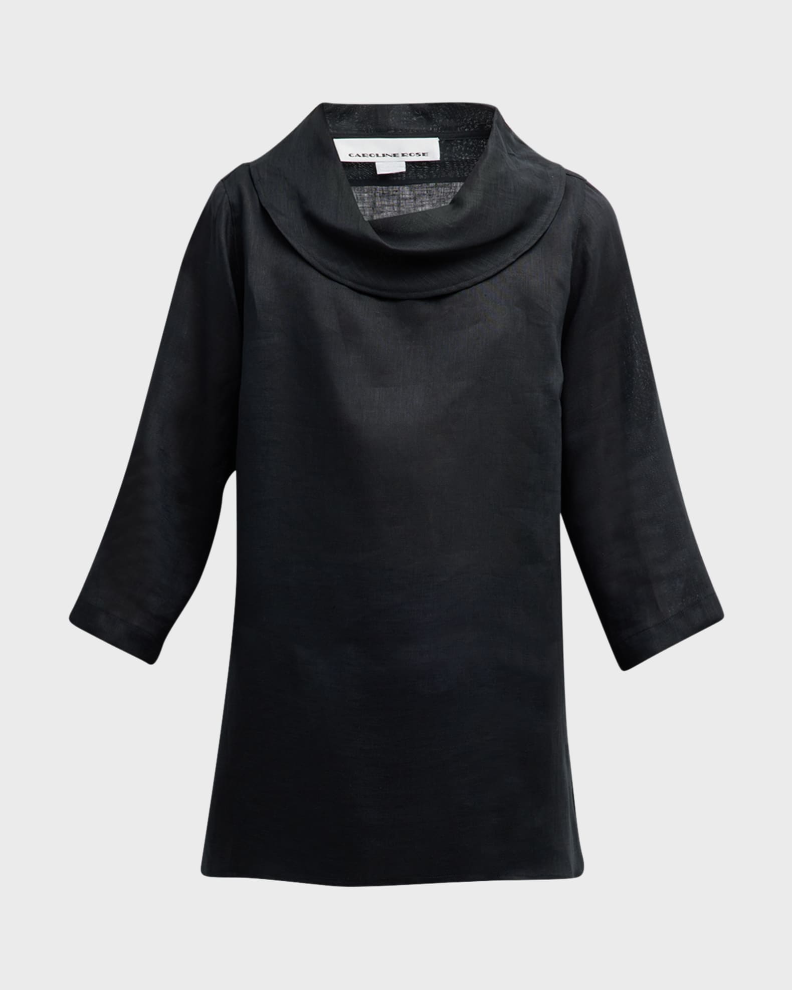 Caroline Rose Cowl-Neck Tissue Linen Tunic | Neiman Marcus