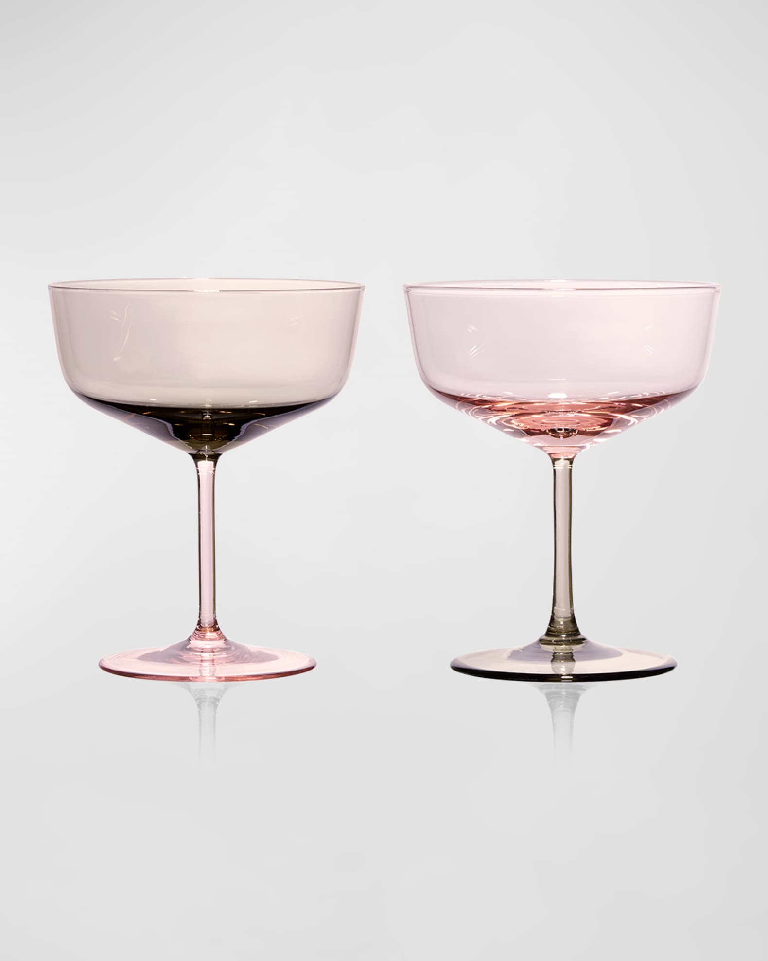 Caskata Celia Rose & Mocha Coupe Cocktail Glasses, Set of 2 | Neiman Marcus
