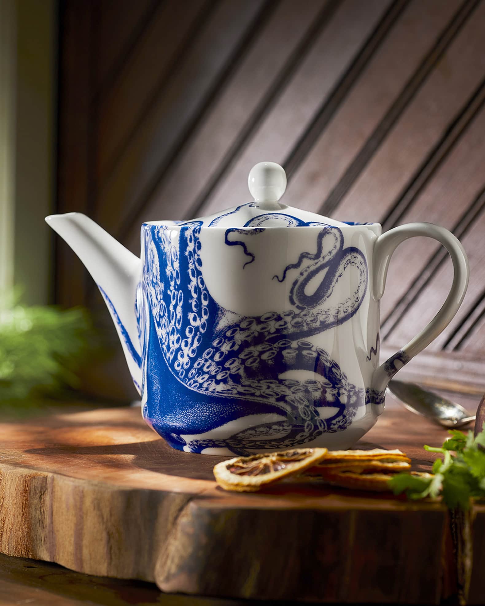 Caskata Lucy Blue Teapot | Neiman Marcus