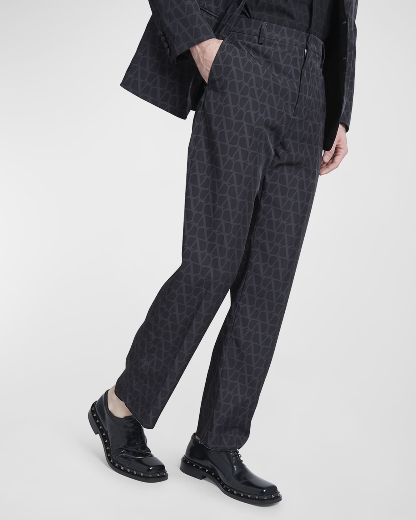 Valentino Garavani Men's VLogo Toile Pants | Neiman Marcus