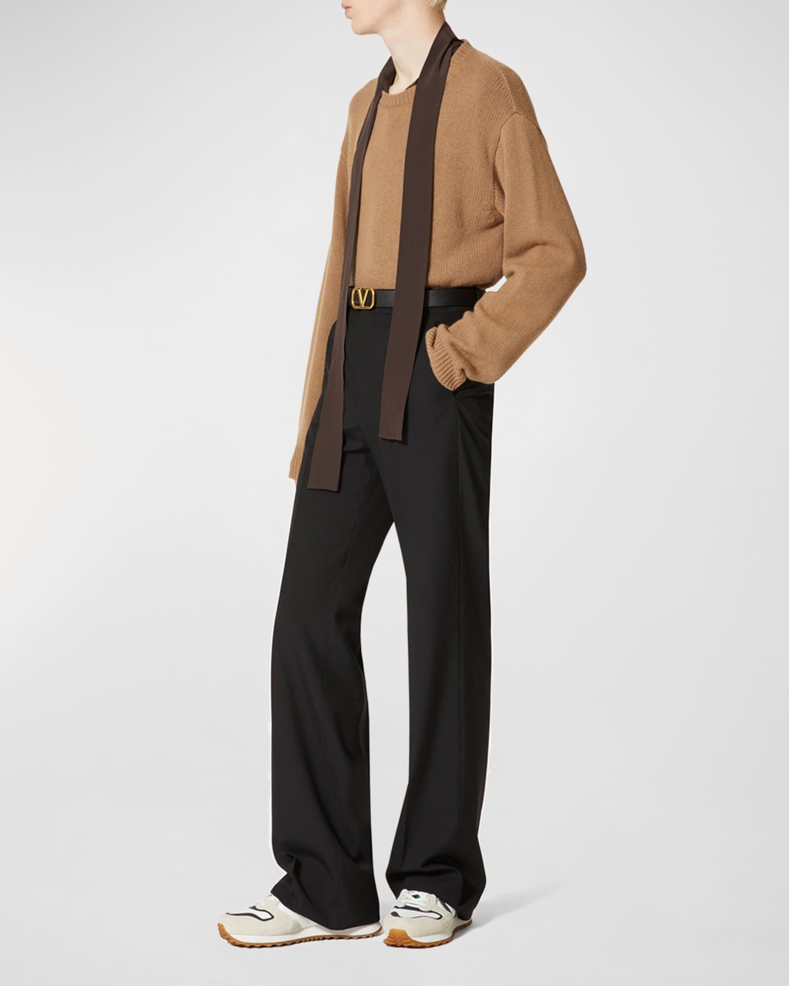 Valentino Garavani Men's Basic Cashmere Sweater | Neiman Marcus