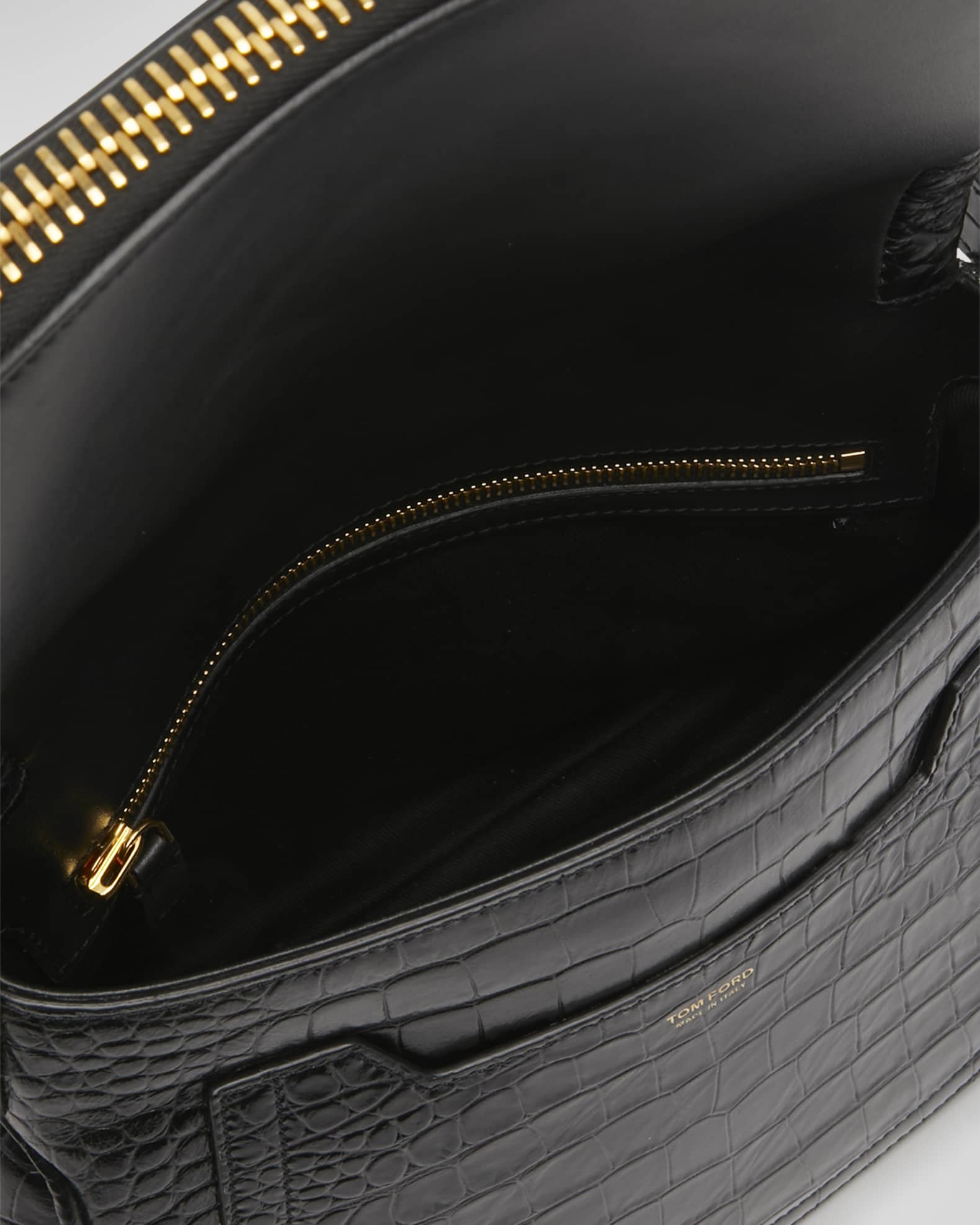 TOM FORD Jennifer Medium Double Strap Bag in Stamped Croc Leather ...