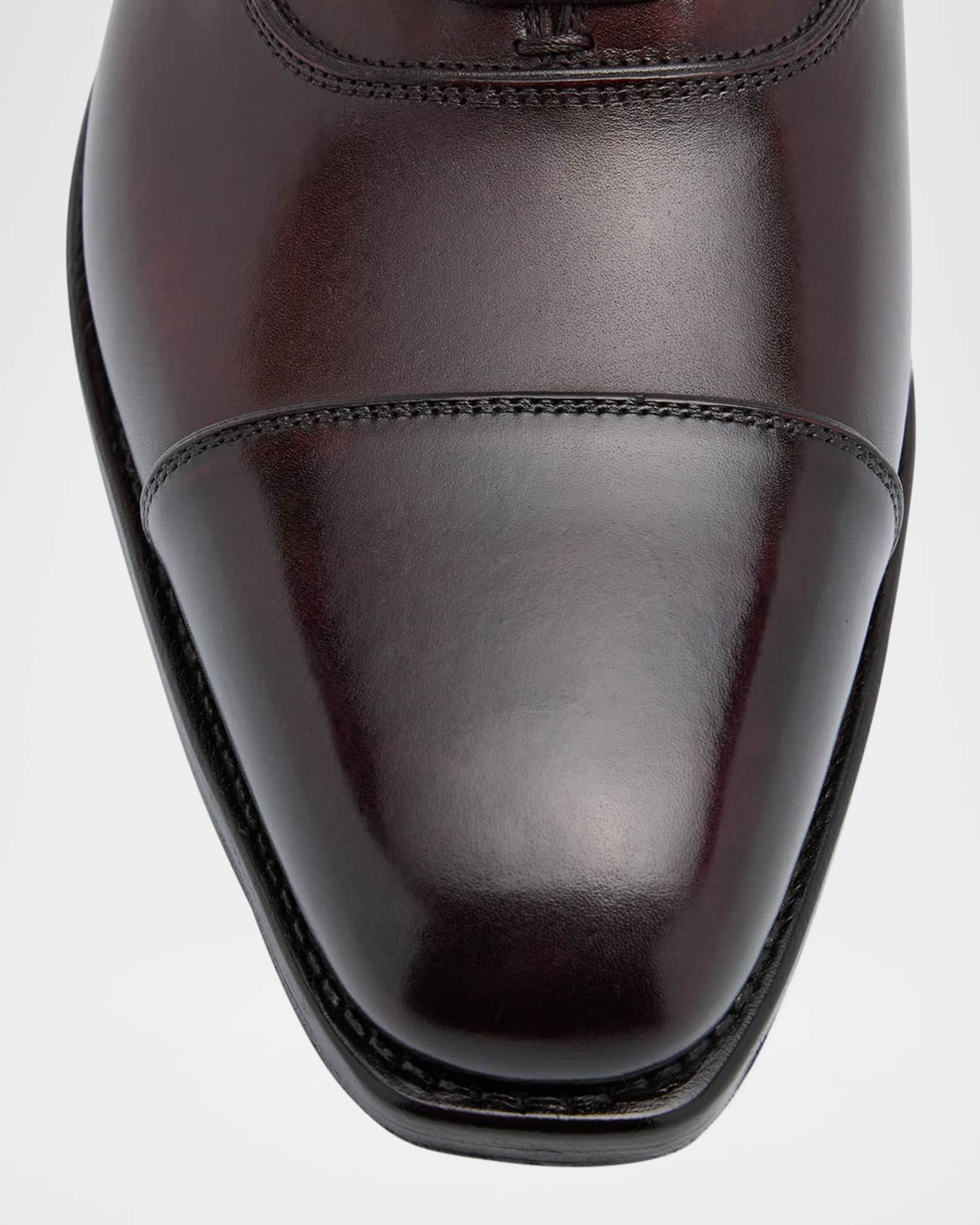 Ferragamo Men's Fargo Cap Toe Leather Oxfords | Neiman Marcus