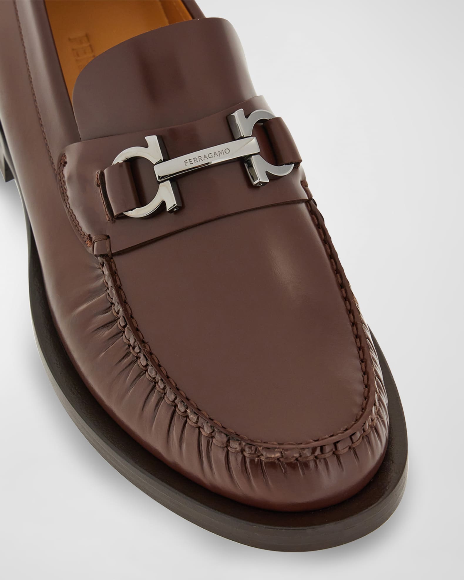 Ferragamo Men's Fort Moccasin Bit Loafers | Neiman Marcus