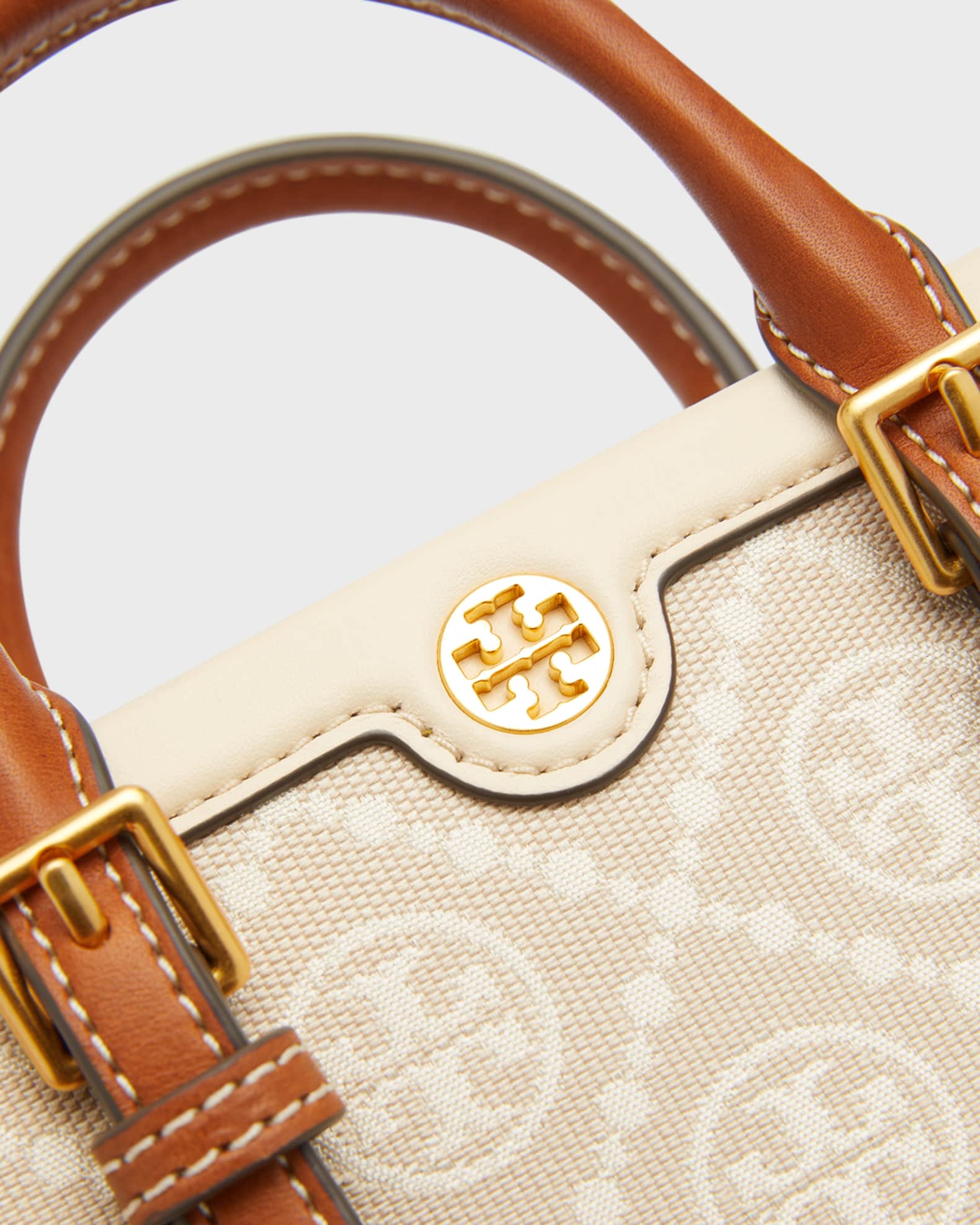 Tory Burch Mini T Monogram Canvas Tote Bag | Neiman Marcus