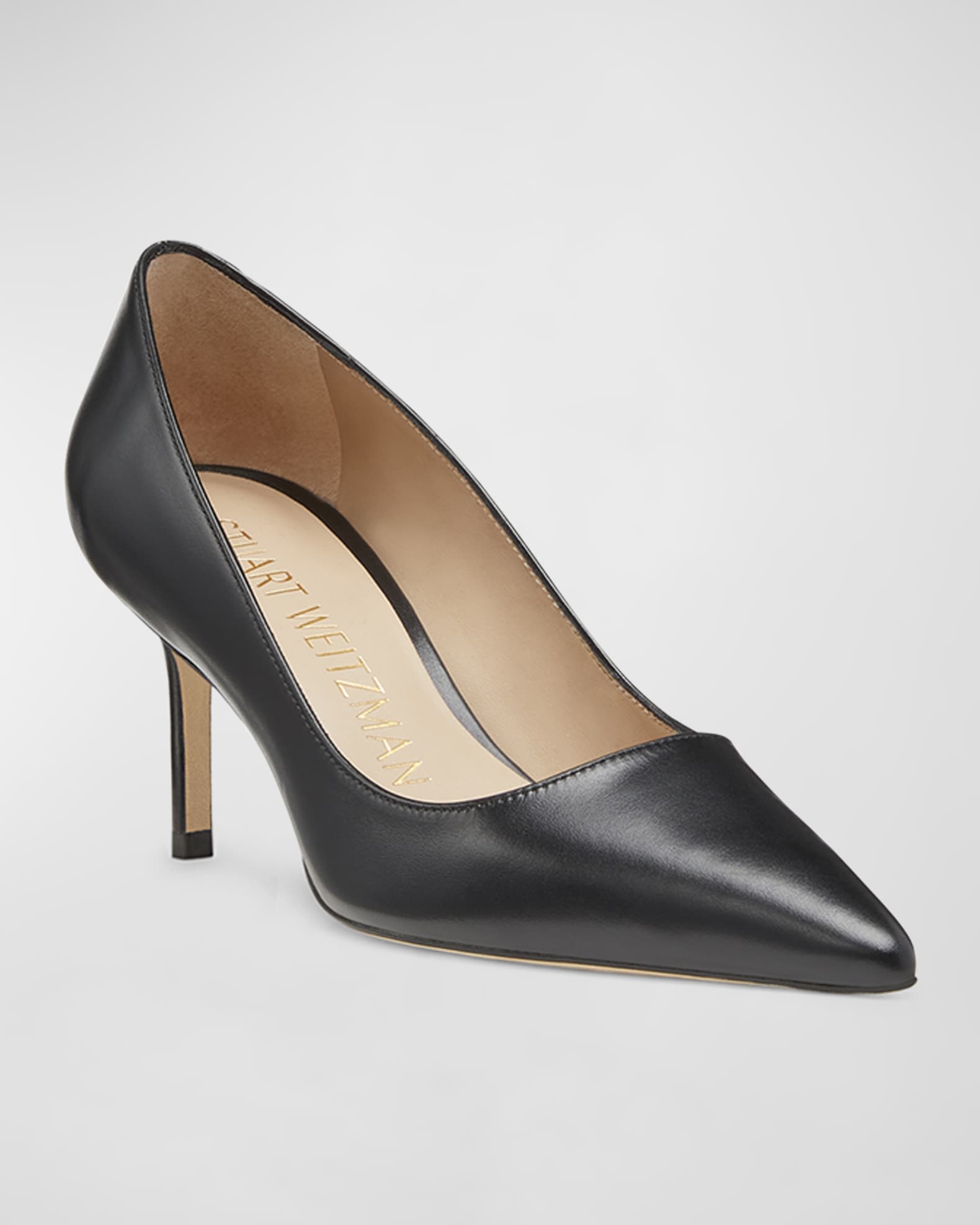 Stuart Weitzman Stuart Leather Stiletto Pumps | Neiman Marcus