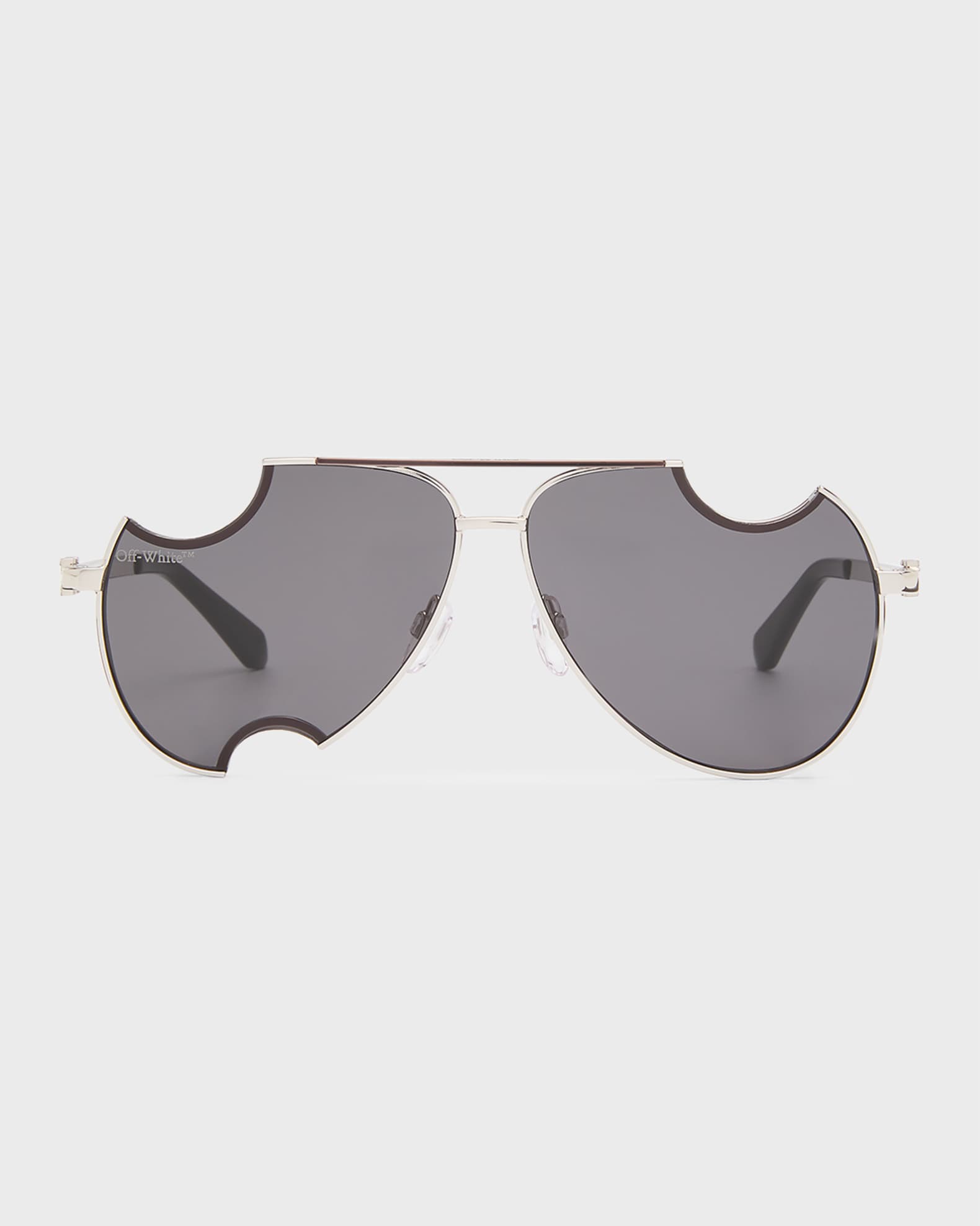 Off-White Dallas Mixed-Media Aviator Sunglasses | Neiman Marcus