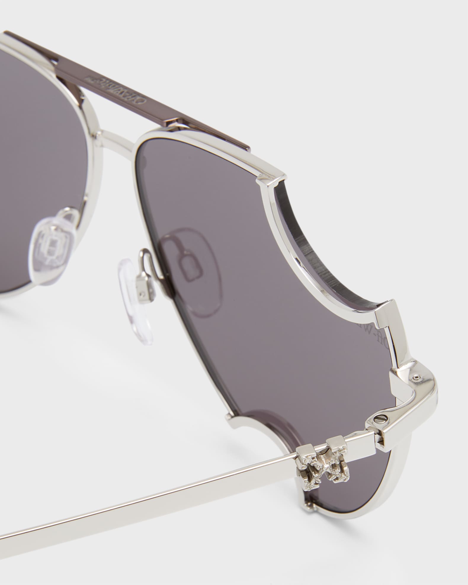 Off-White Dallas Mixed-Media Aviator Sunglasses | Neiman Marcus