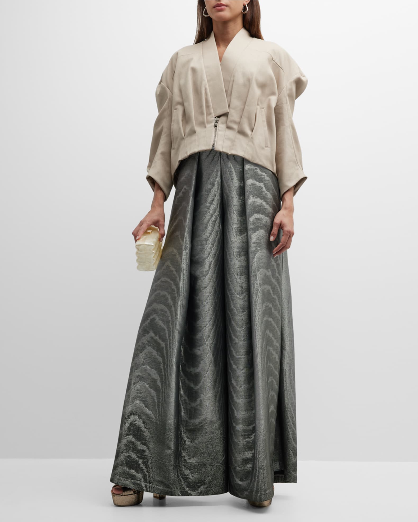 Bach Mai Sculpted Back Bomber Jacket | Neiman Marcus