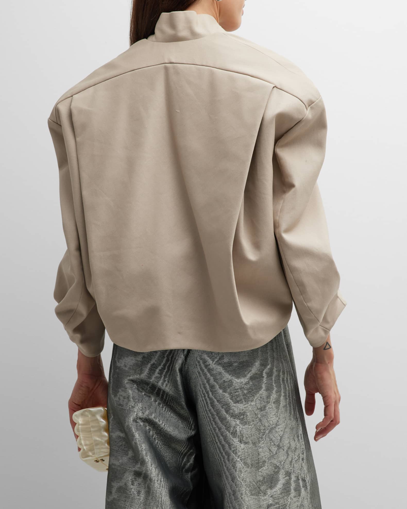 Bach Mai Sculpted Back Bomber Jacket | Neiman Marcus