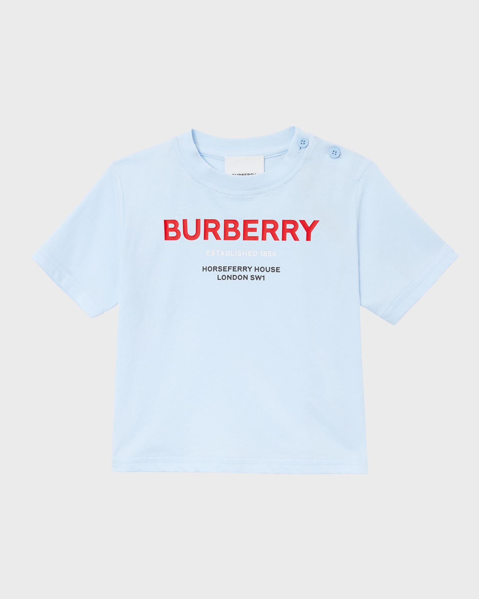 Burberry Kid's Cedar Tri-Tone Logo-Print T-Shirt, Size 6M-2 | Neiman Marcus