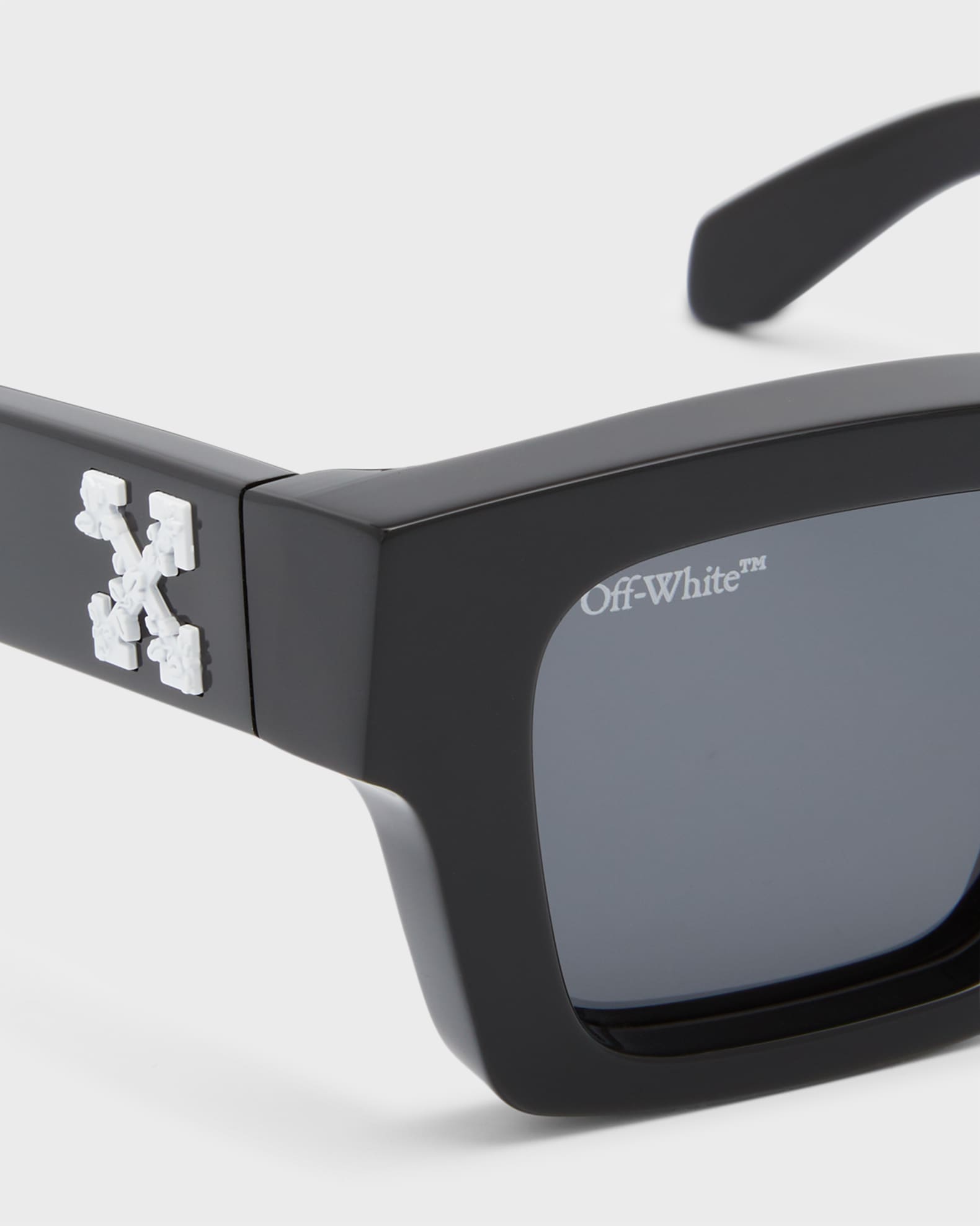 Off-White Virgil Arrows-Logo Square Sunglasses | Neiman Marcus