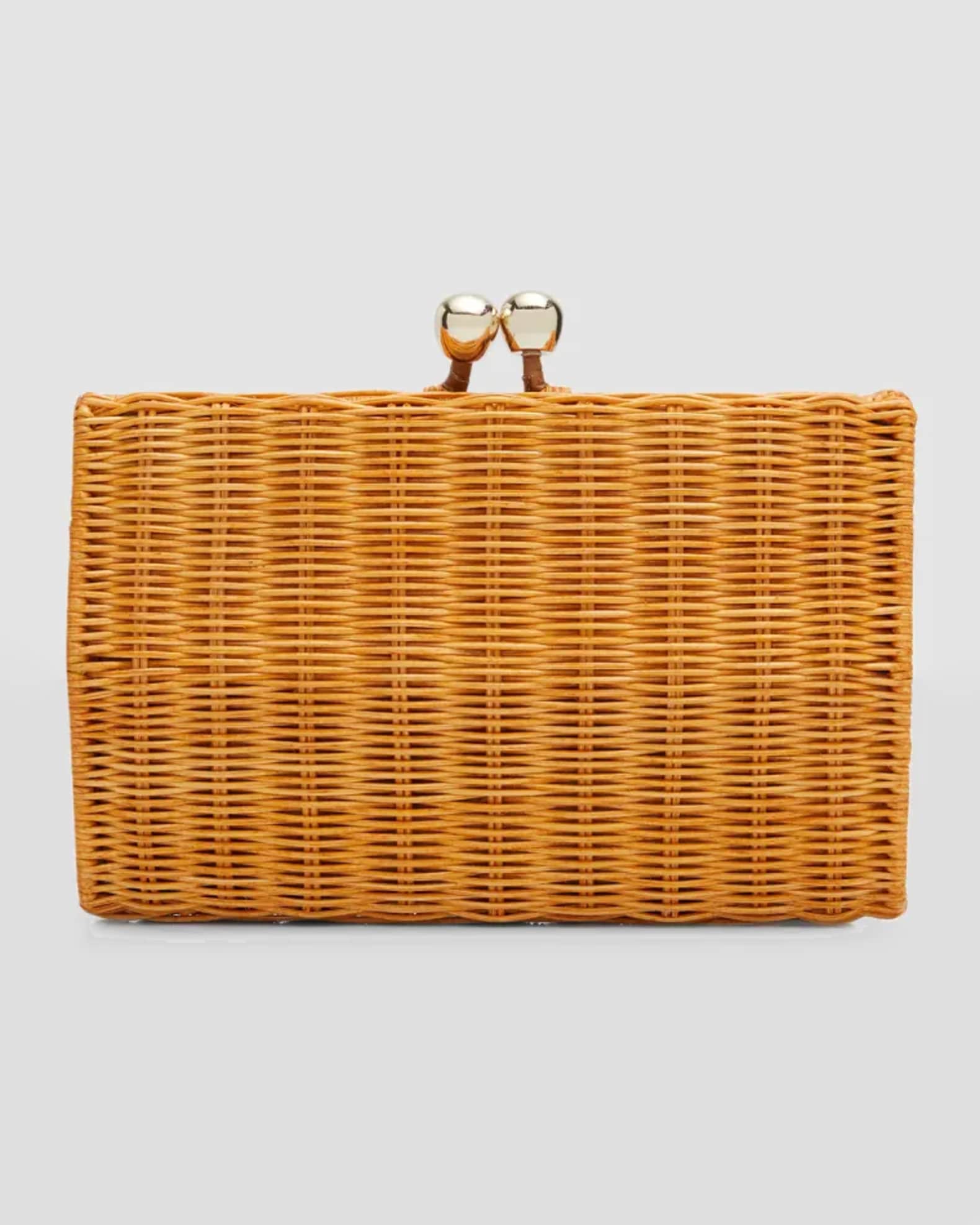 Serpui Corina Stone Wicker Clutch Bag | Neiman Marcus