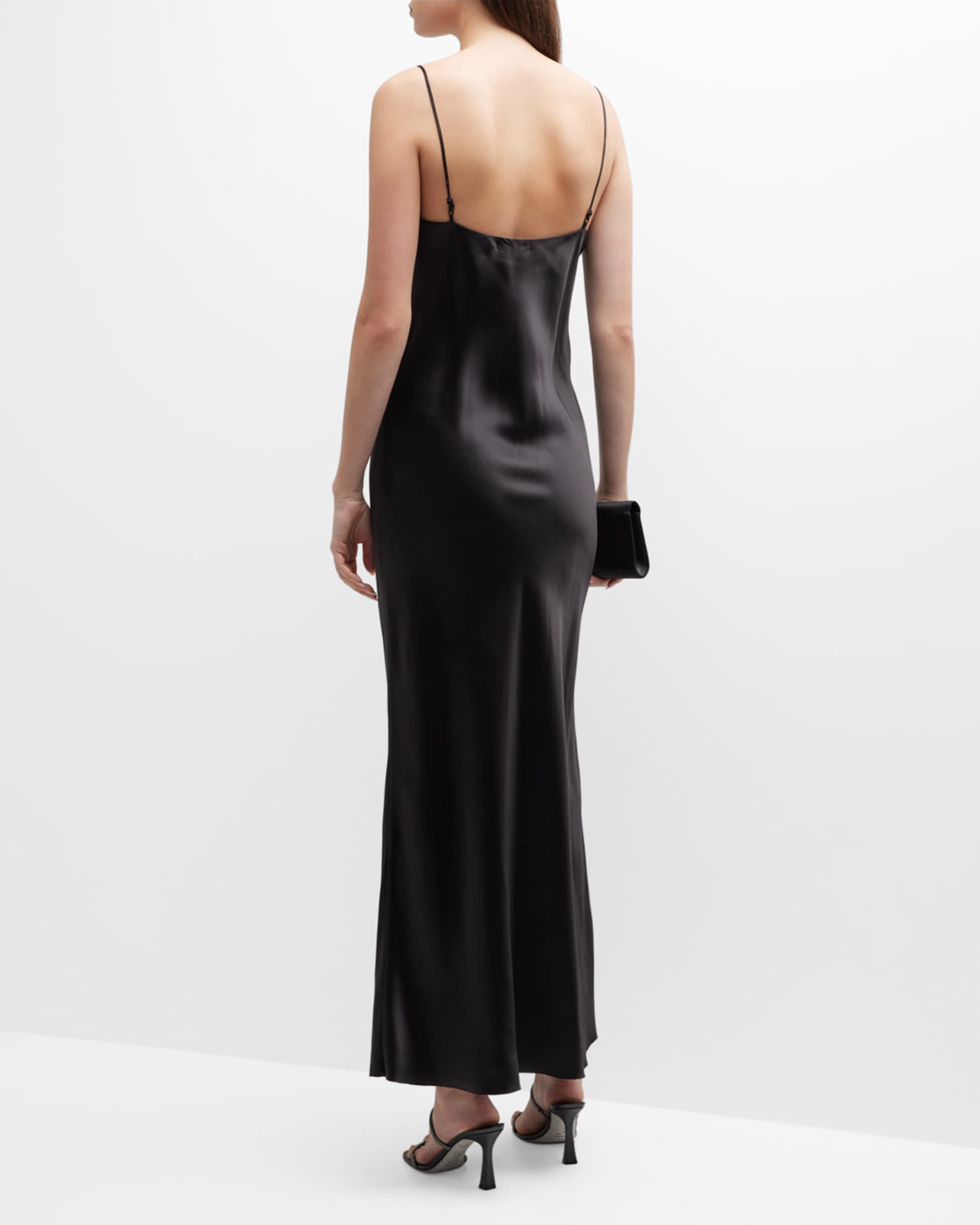 Gia Studios Spaghetti Strap Midi Slip Dress | Neiman Marcus