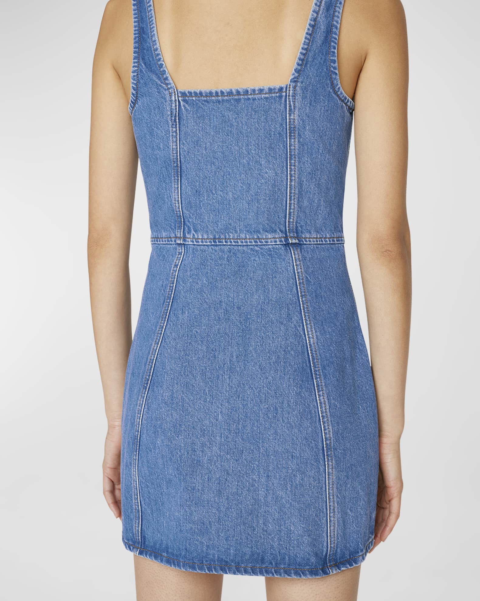 FRAME Denim Zip-Front Mini Dress | Neiman Marcus