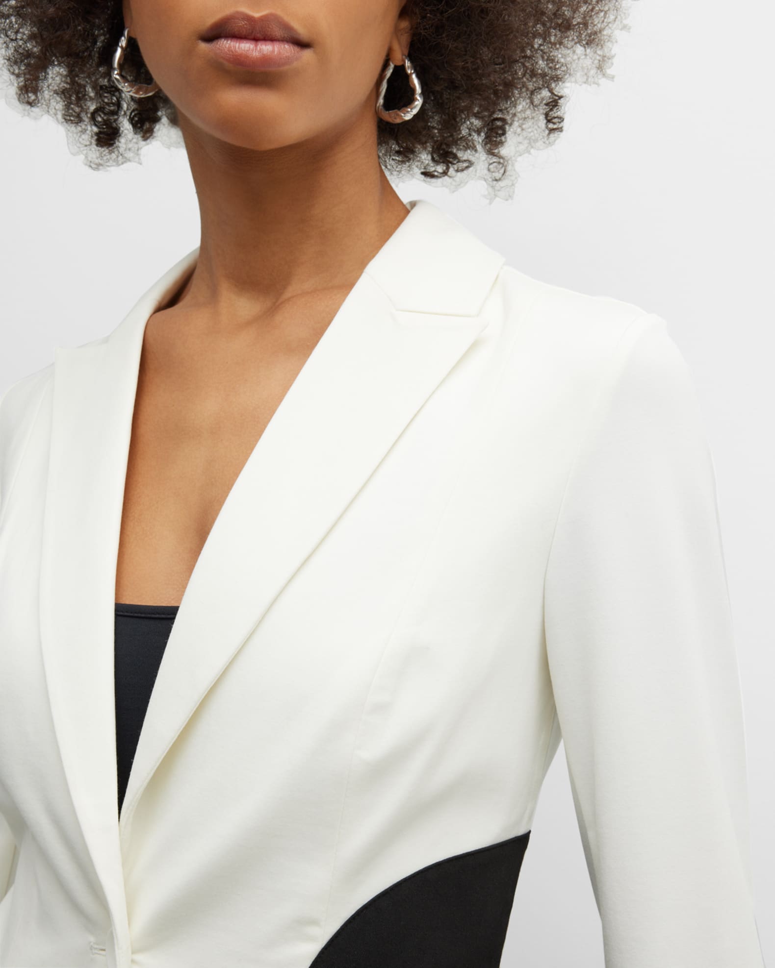 CAPSULE 121 The Ursula Two-Tone Single-Button Jacket | Neiman Marcus