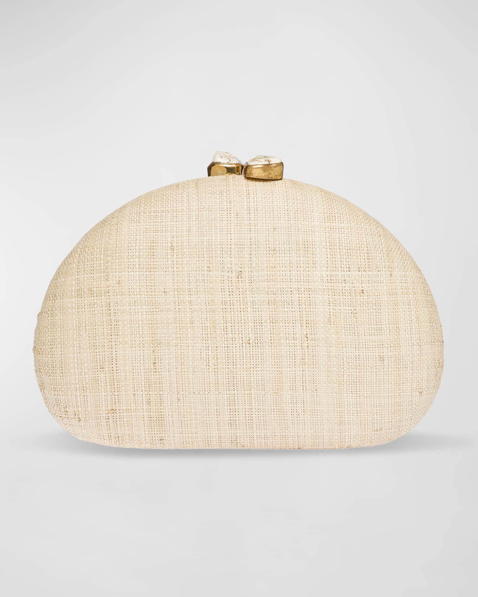 Rafe Berna Shell Straw Clutch Bag | Neiman Marcus