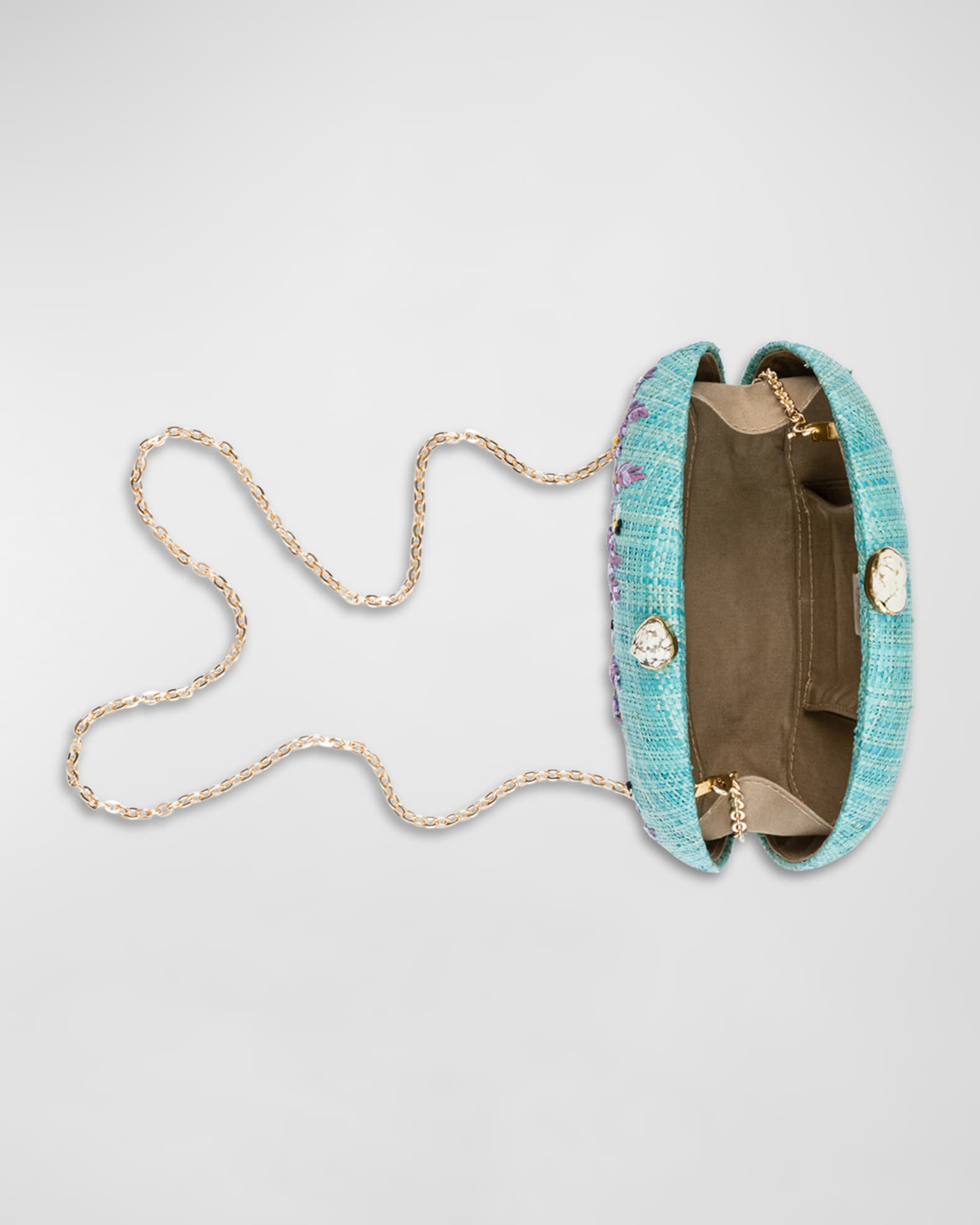 Rafe Berna Flower Straw Clutch Bag | Neiman Marcus