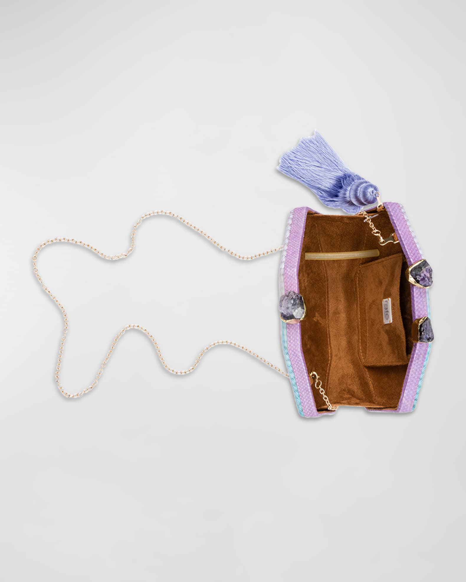 Rafe Sofia Two-Tone Straw Clutch Bag | Neiman Marcus