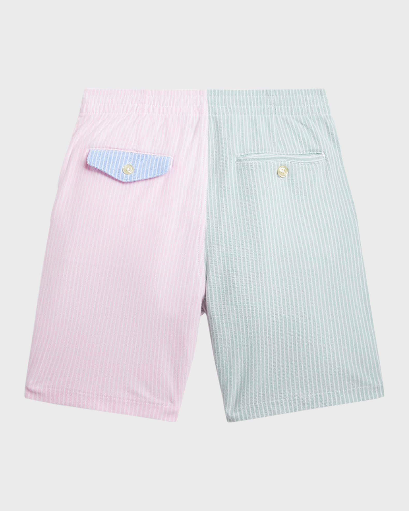 Boy's Colorblocked Pastel Oxford Shorts | Neiman Marcus