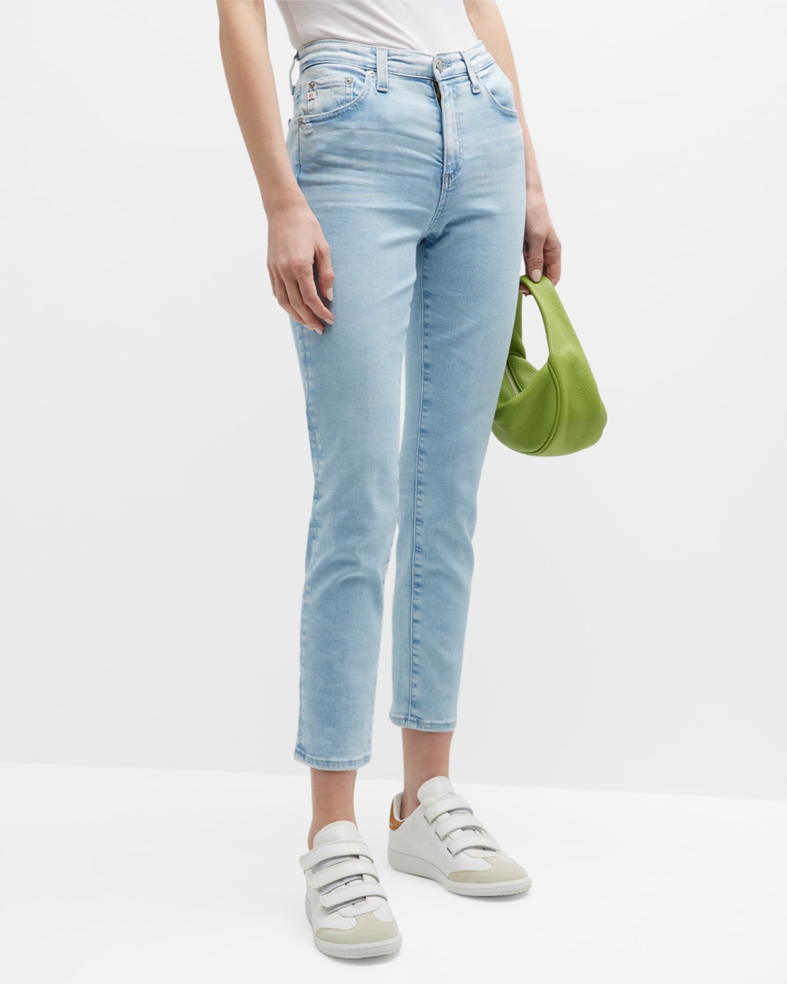 AG Jeans Prima Mid Rise Cigarette Crop Jeans | Neiman Marcus