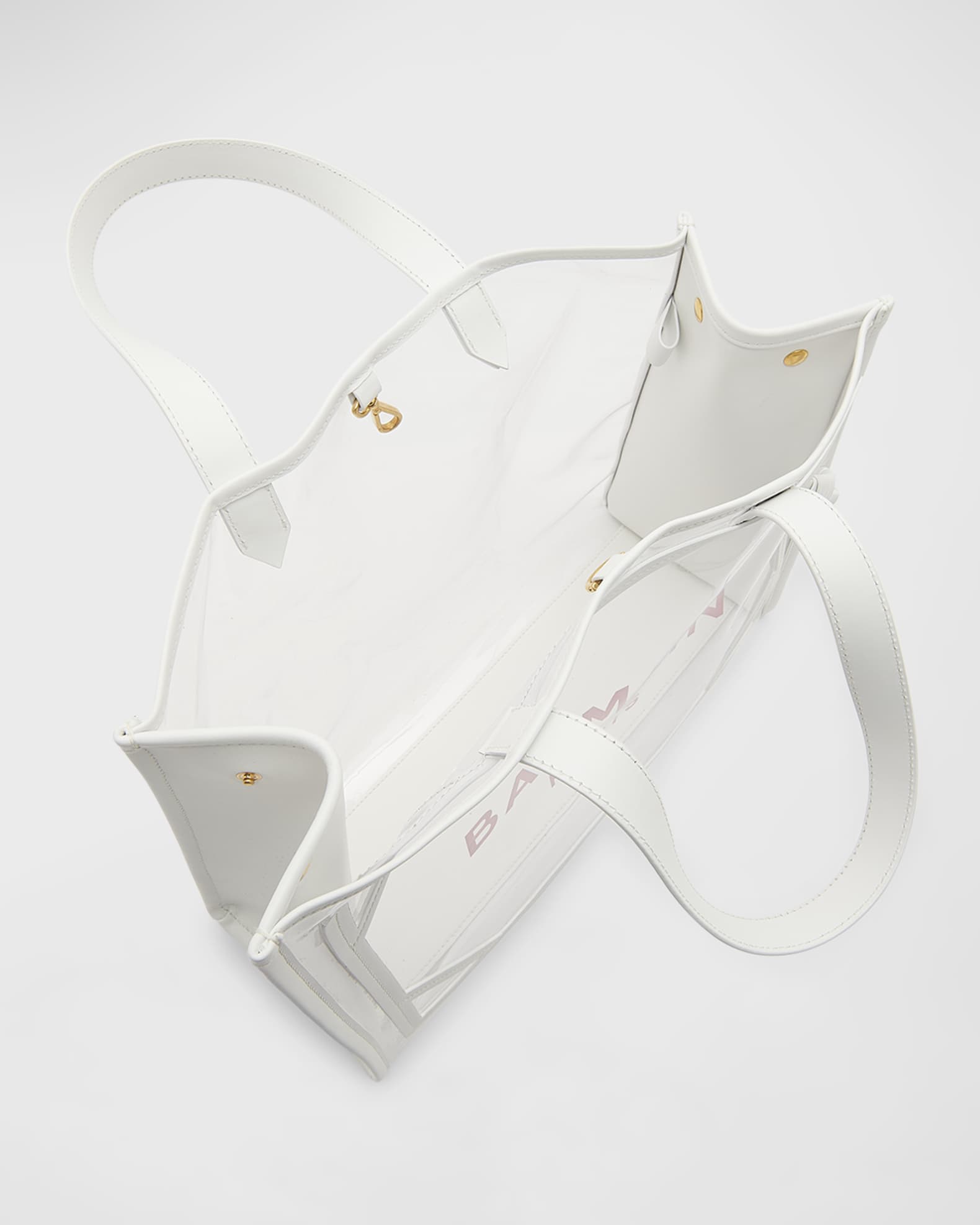 Balmain B Army Medium Clear Shopper Tote Bag | Neiman Marcus