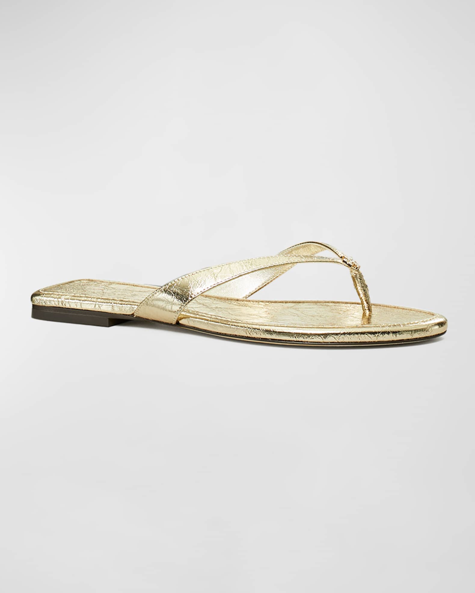 Tory Burch Capri Metallic Flip Flop Sandals | Neiman Marcus