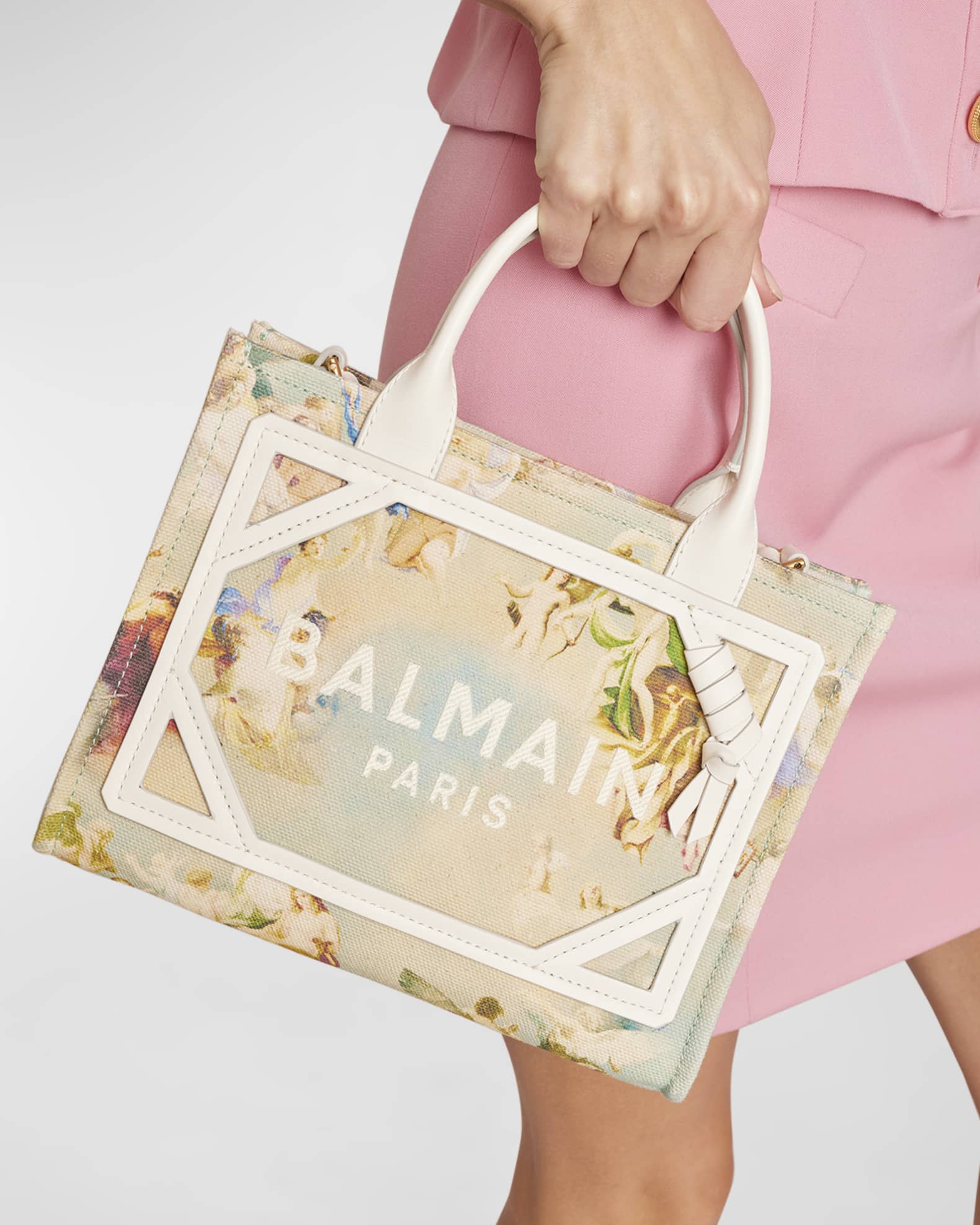 Balmain B Army Small Sky-Print Shopper Tote Bag | Neiman Marcus