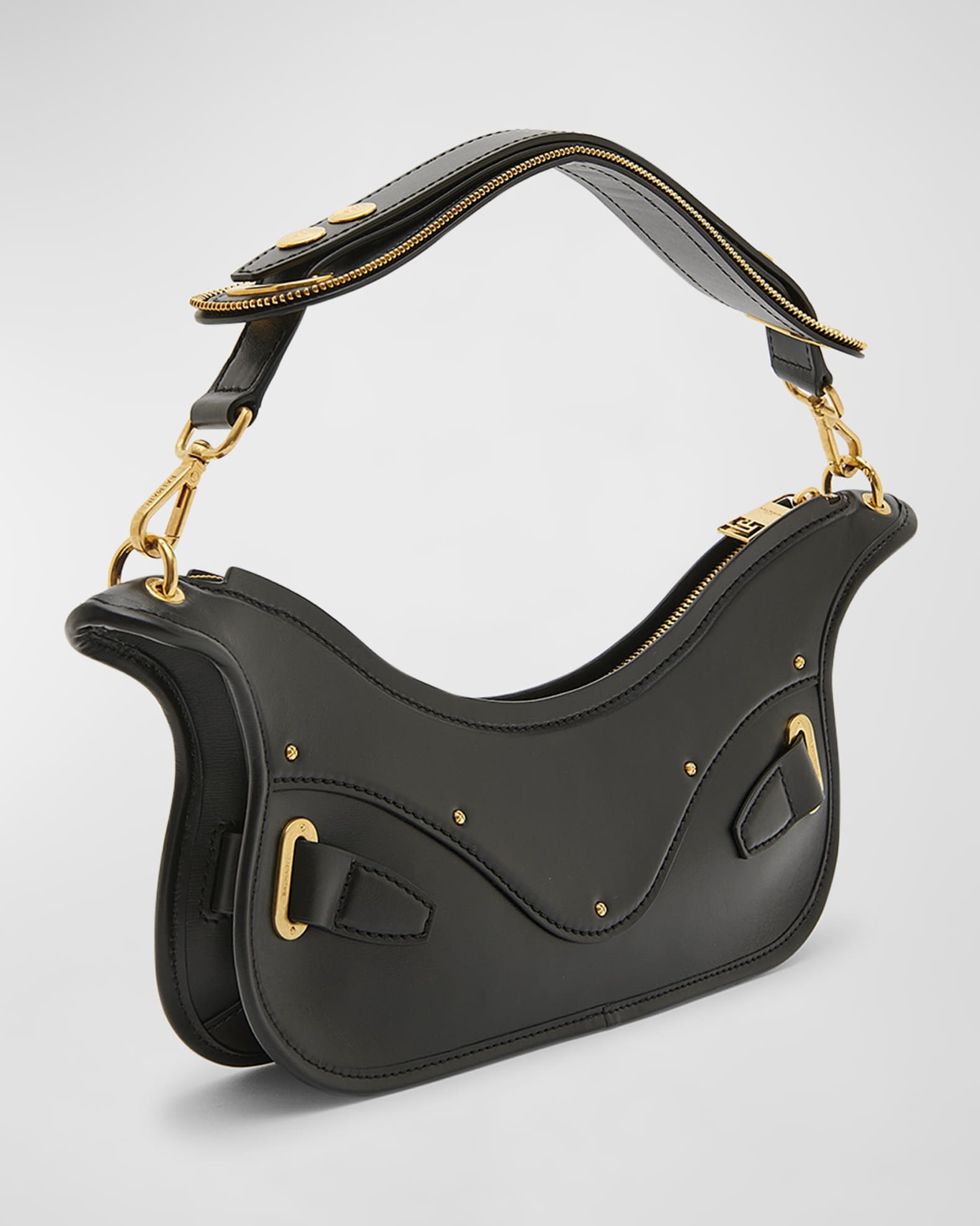 Balmain Blaze Zip Pouch Shoulder Bag | Neiman Marcus