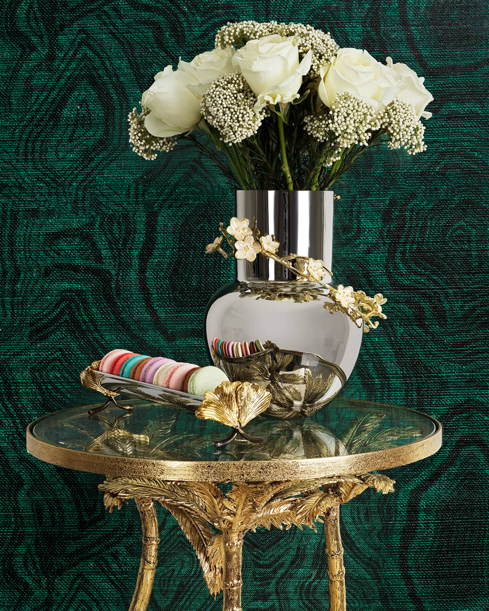 Joy Macarons x Michael Aram Macaron Assortment with Golden Ginkgo ...