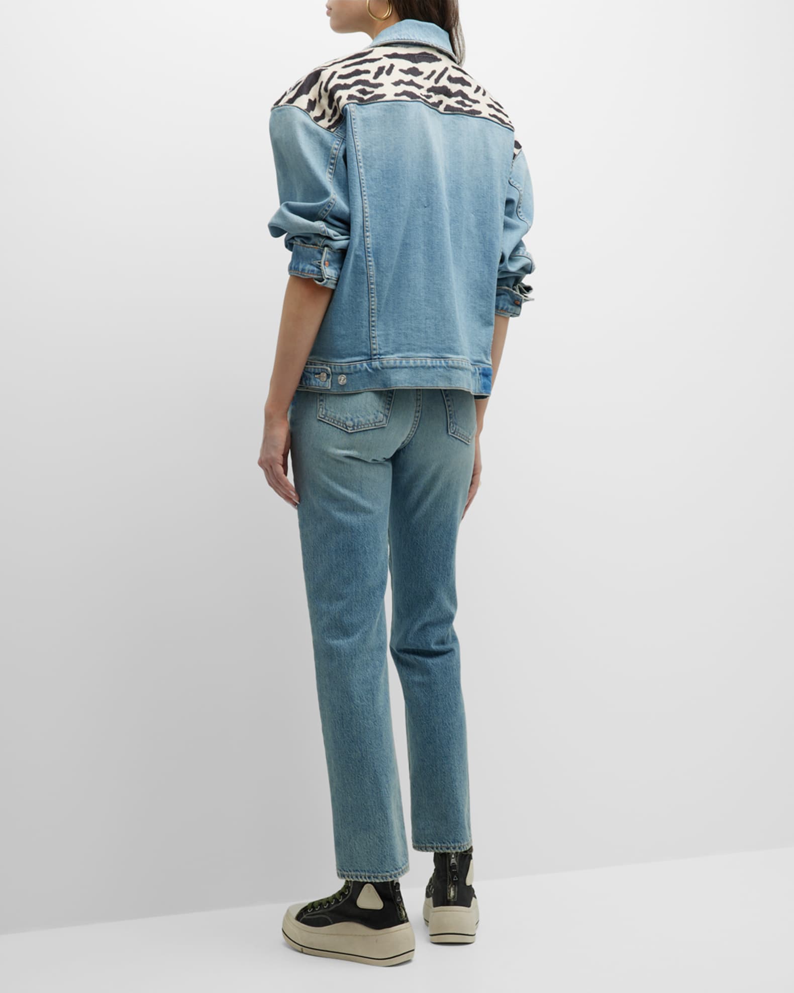 MOTHER The Drop It Drifter Denim Jacket | Neiman Marcus