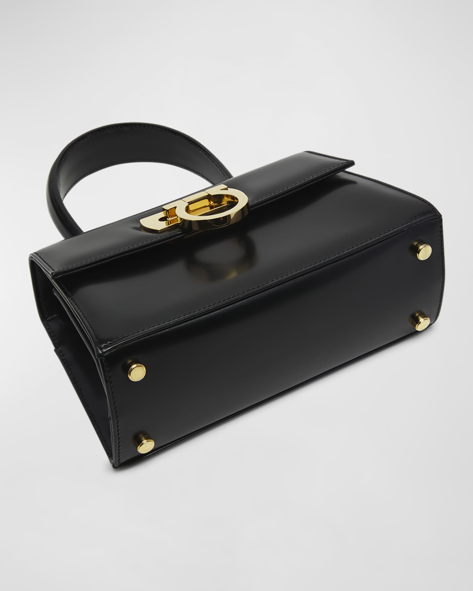 Ferragamo Creation Gancio Leather Top-Handle Bag | Neiman Marcus