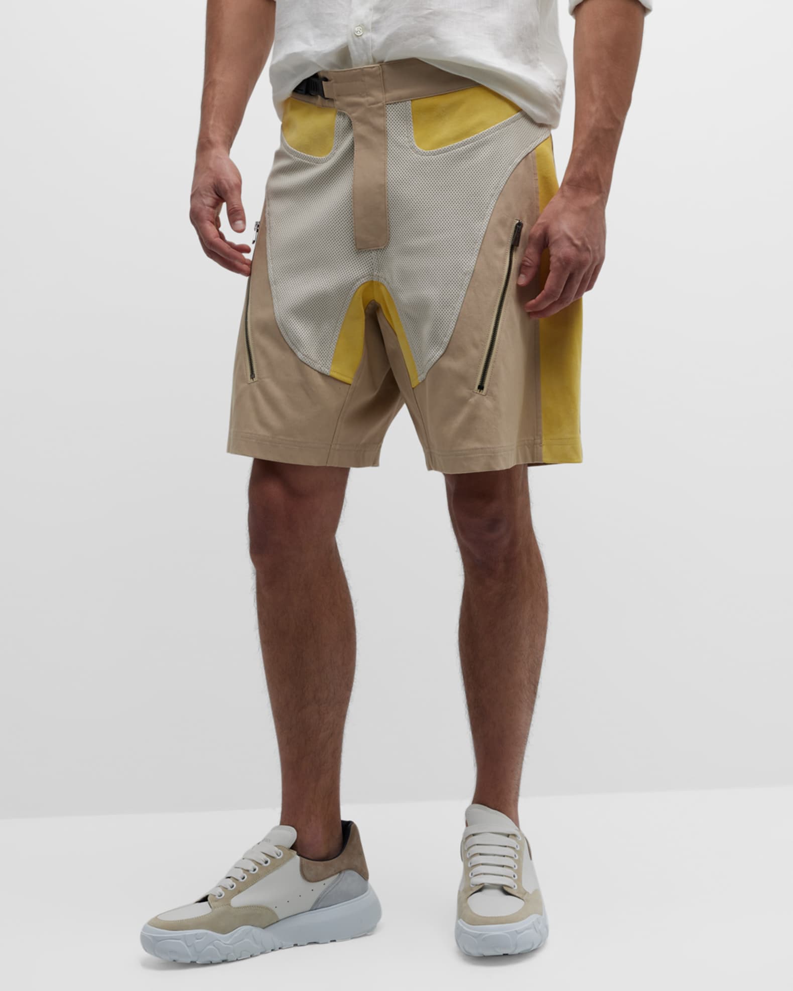Bally Men's Patched Buckle Shorts | Neiman Marcus