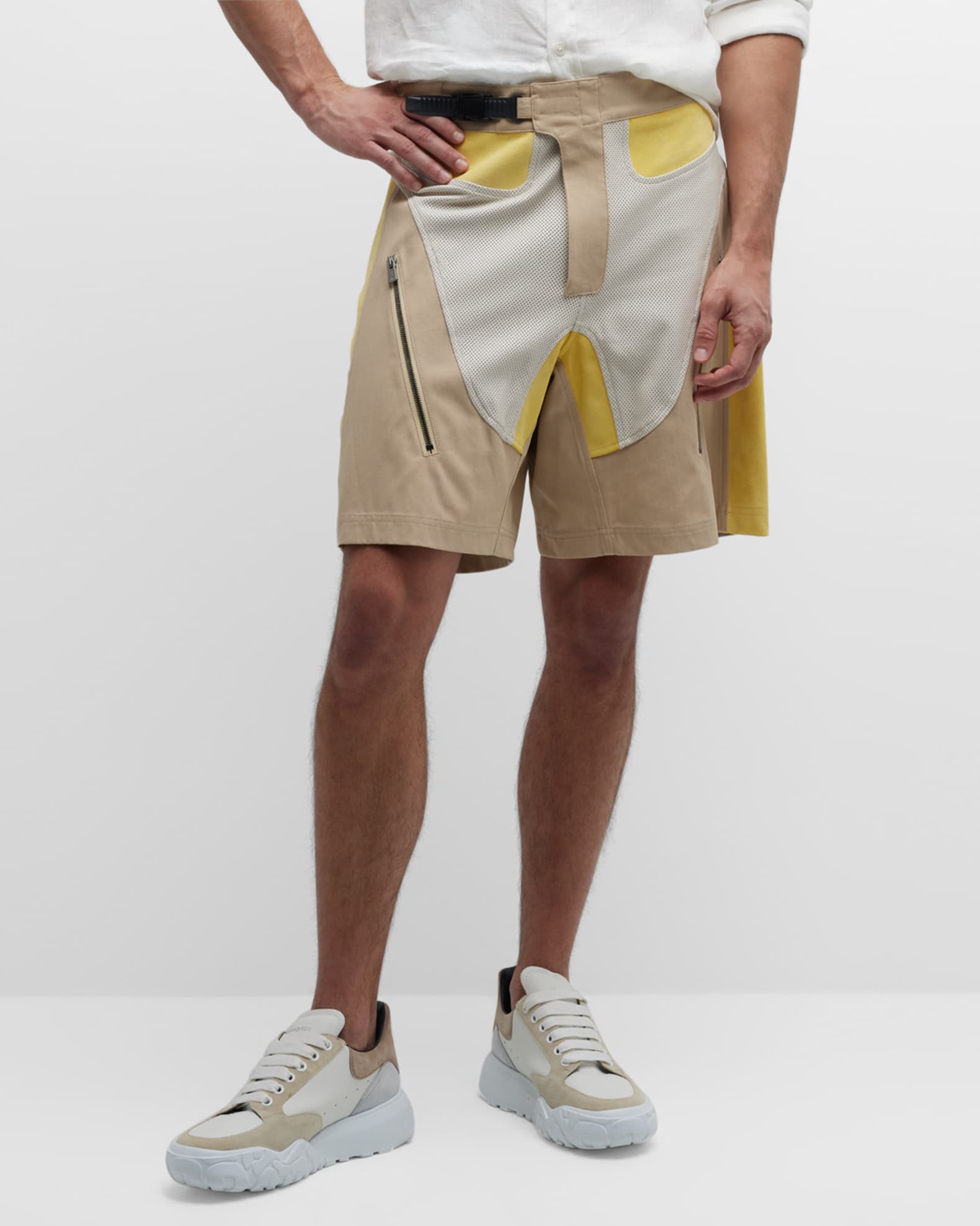 Bally Men's Patched Buckle Shorts | Neiman Marcus