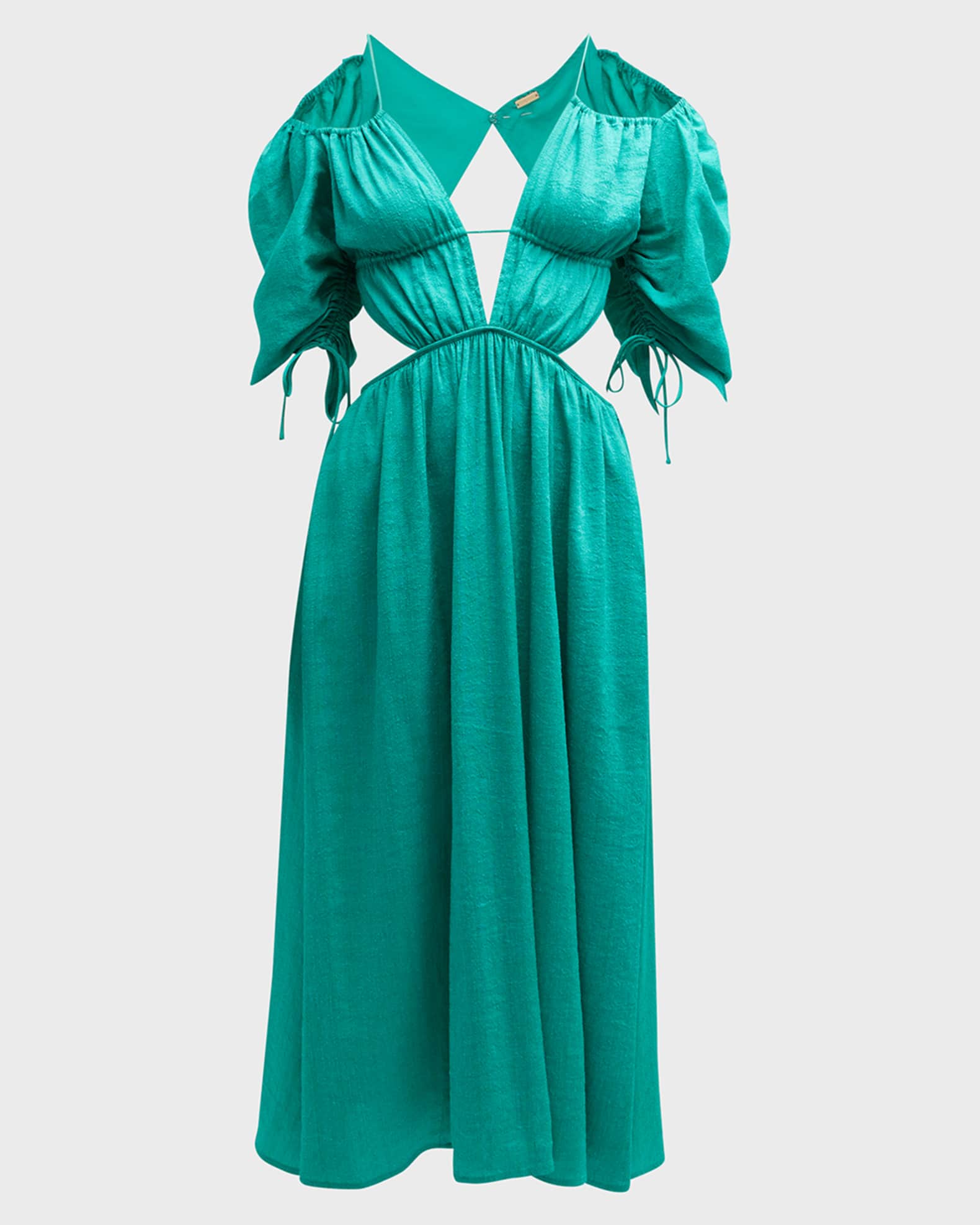 Cult Gaia Charlize Cold-Shoulder Open-Back Cutout Midi Dress | Neiman ...