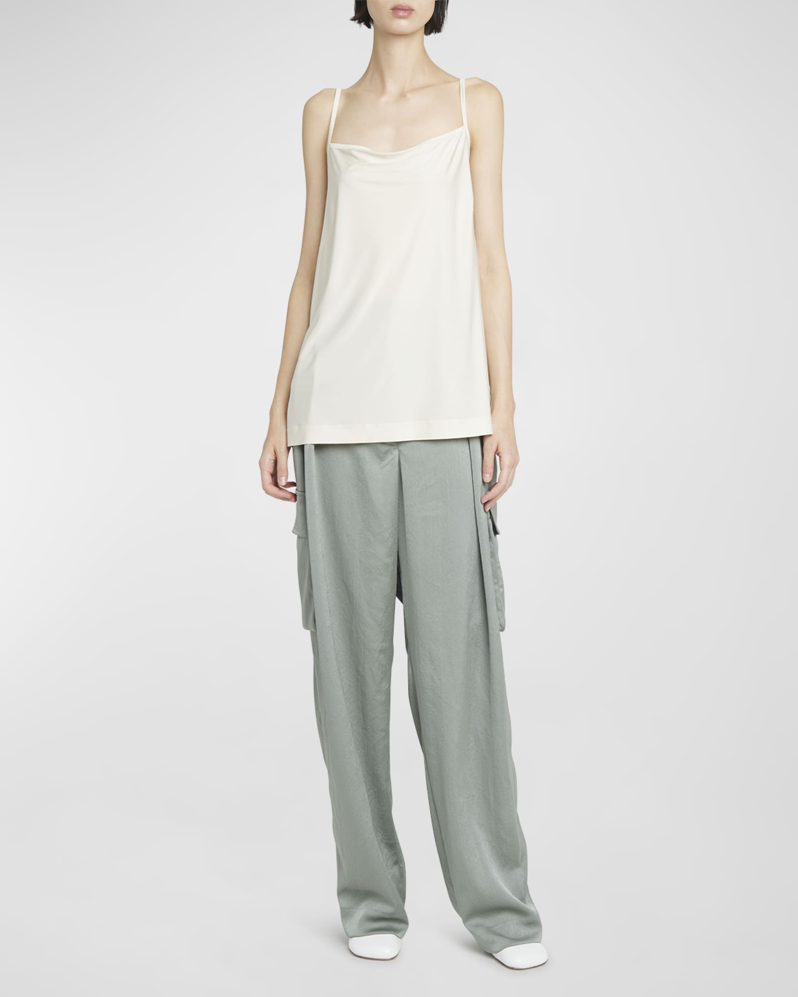 Dries Van Noten Huti Cowl-Neck Tank Top | Neiman Marcus