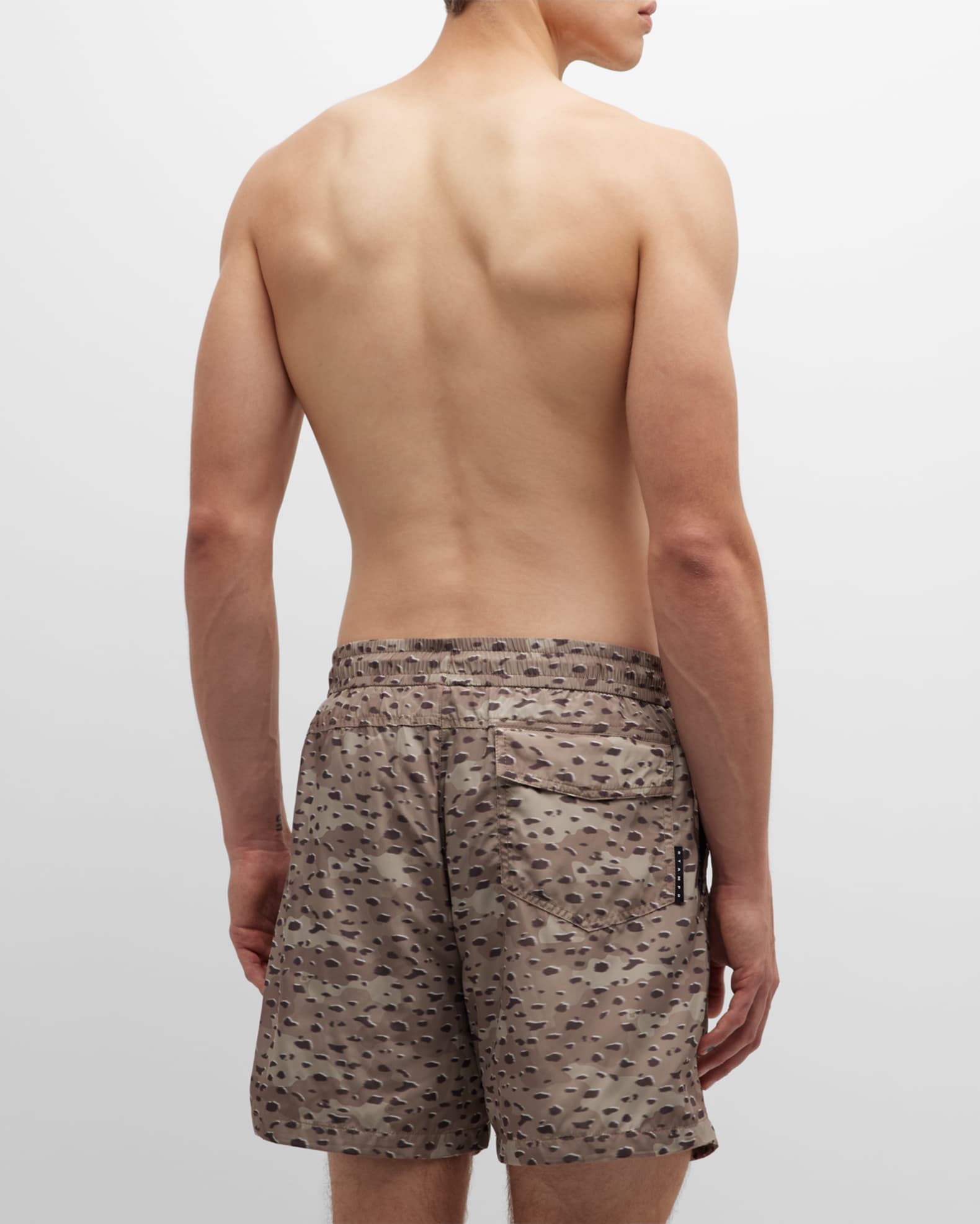 Stampd Men's Camo Leopard Swim Trunks | Neiman Marcus
