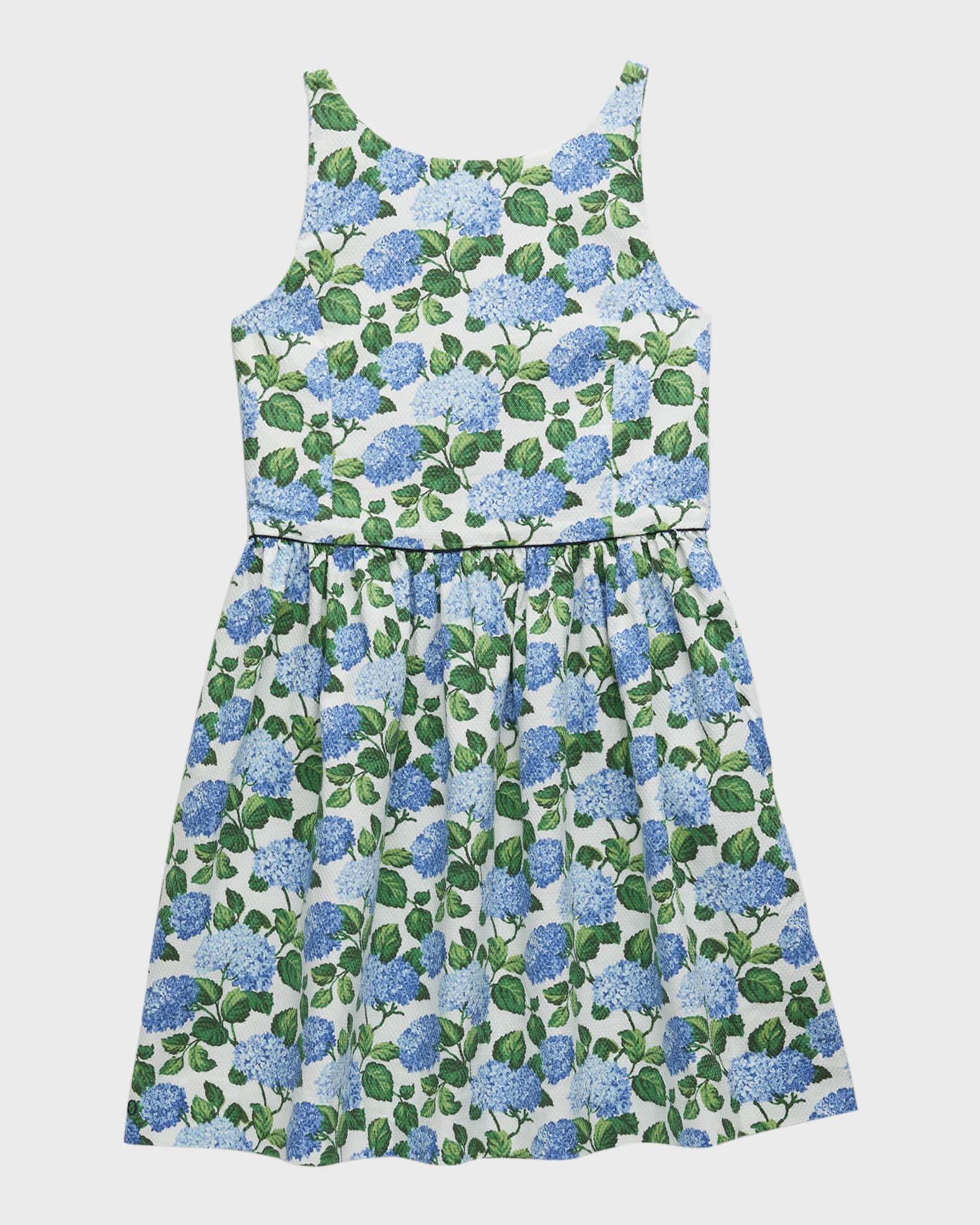 Girl's Floral Stretch Dobby Dresses | Neiman Marcus