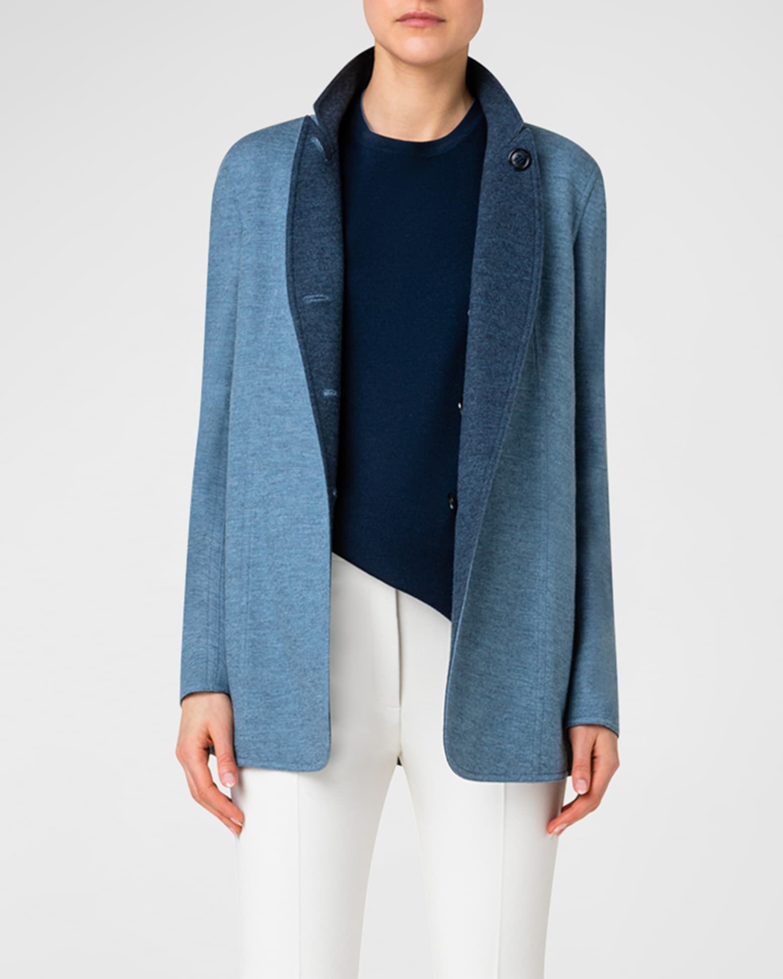 Akris Liam Cashmere Reversible Jacket | Neiman Marcus