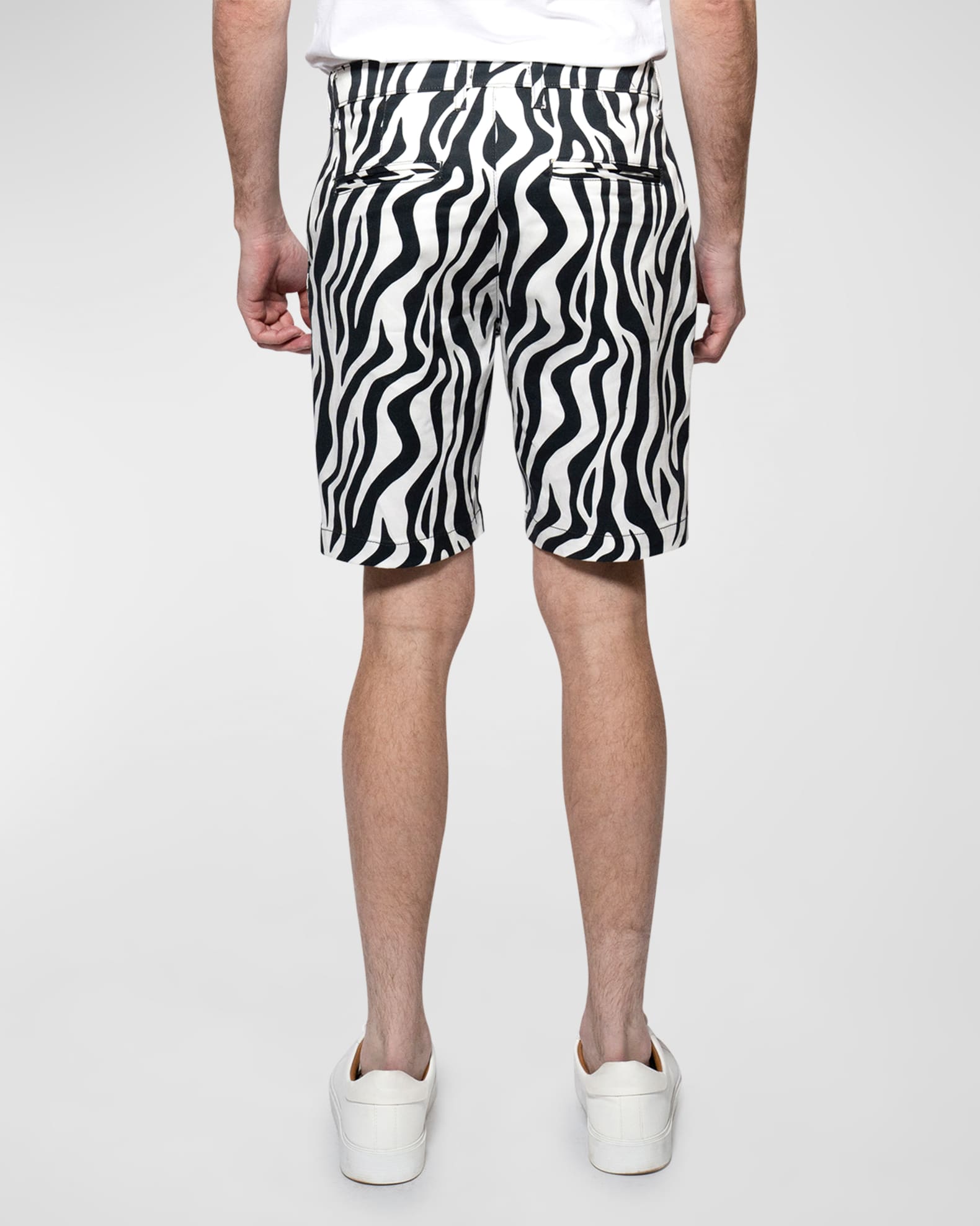 monfrere Men's Cruise Zebra-Print Twill Shorts | Neiman Marcus