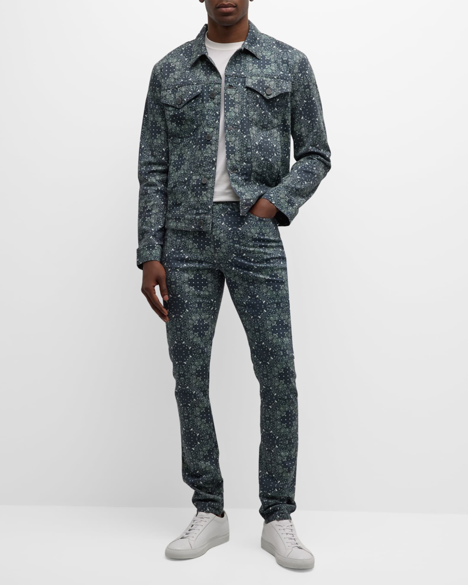 monfrere Men's Greyson Paisley Skinny Pants | Neiman Marcus