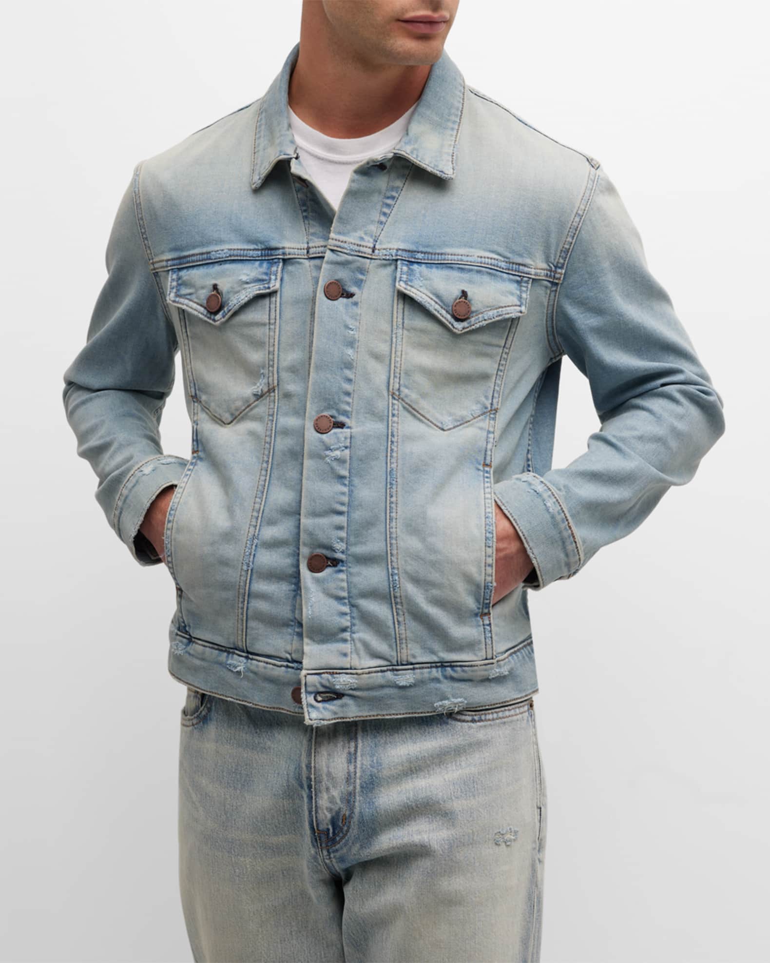 monfrere Men's Dean Faded Denim Jacket | Neiman Marcus