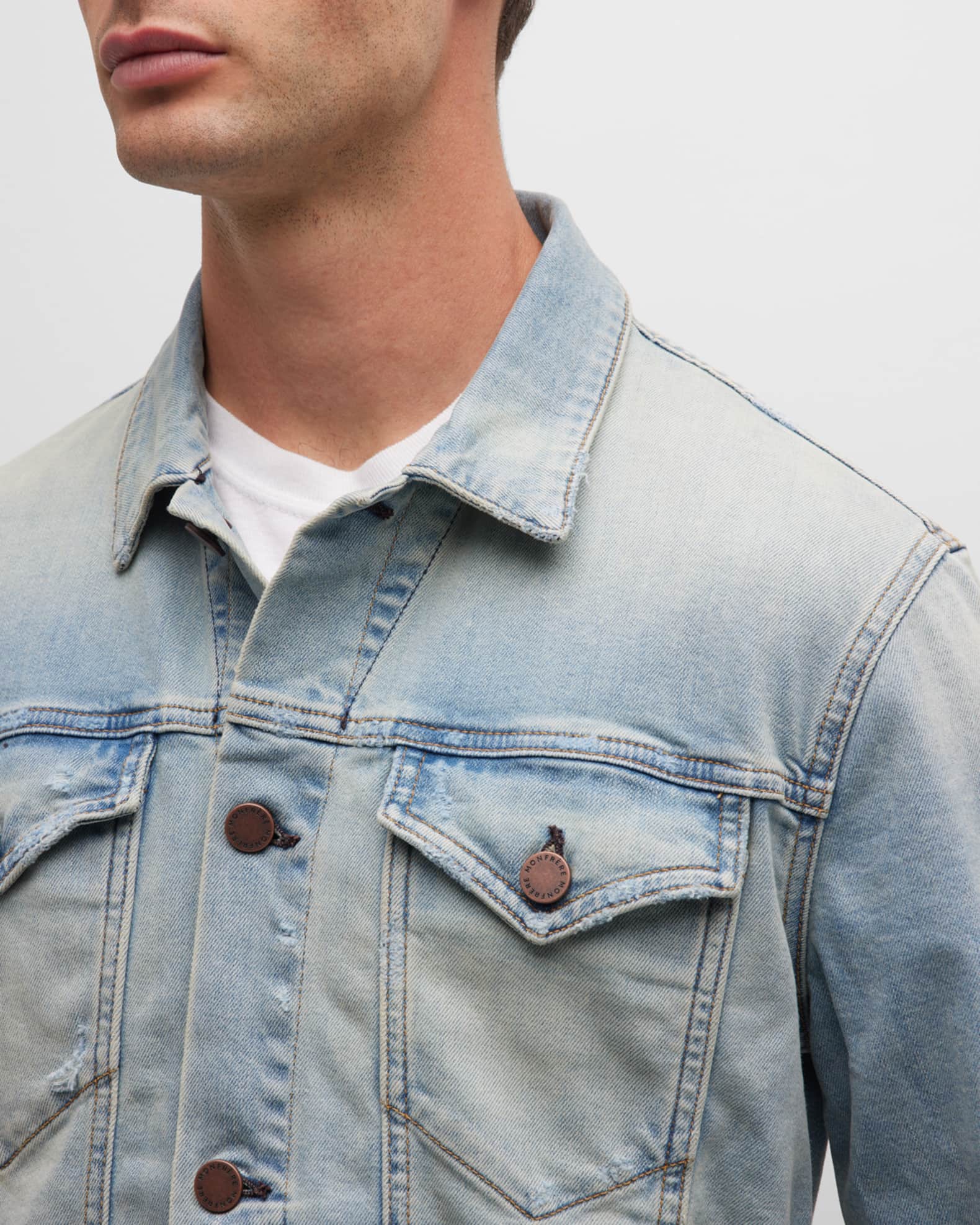 monfrere Men's Dean Faded Denim Jacket | Neiman Marcus