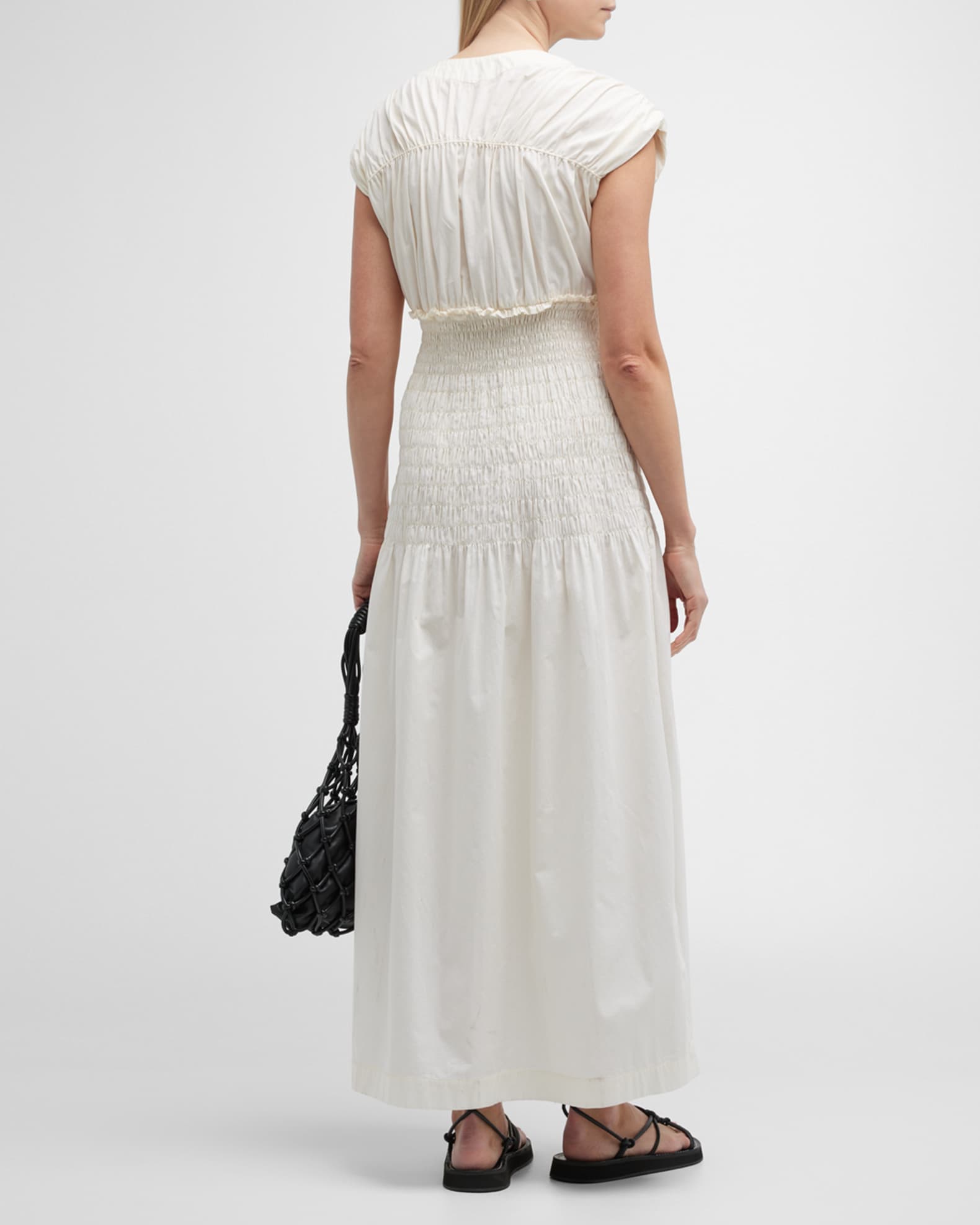 pinkfilosofy Kyoko Shirred Midi Dress | Neiman Marcus