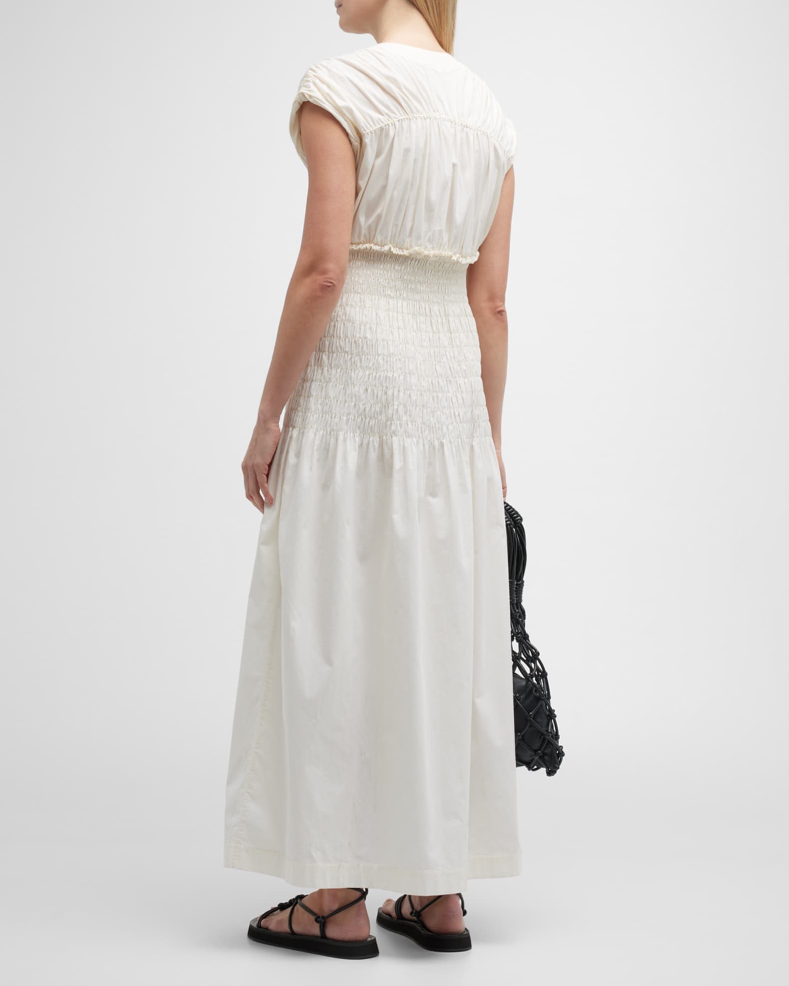 pinkfilosofy Kyoko Shirred Midi Dress | Neiman Marcus