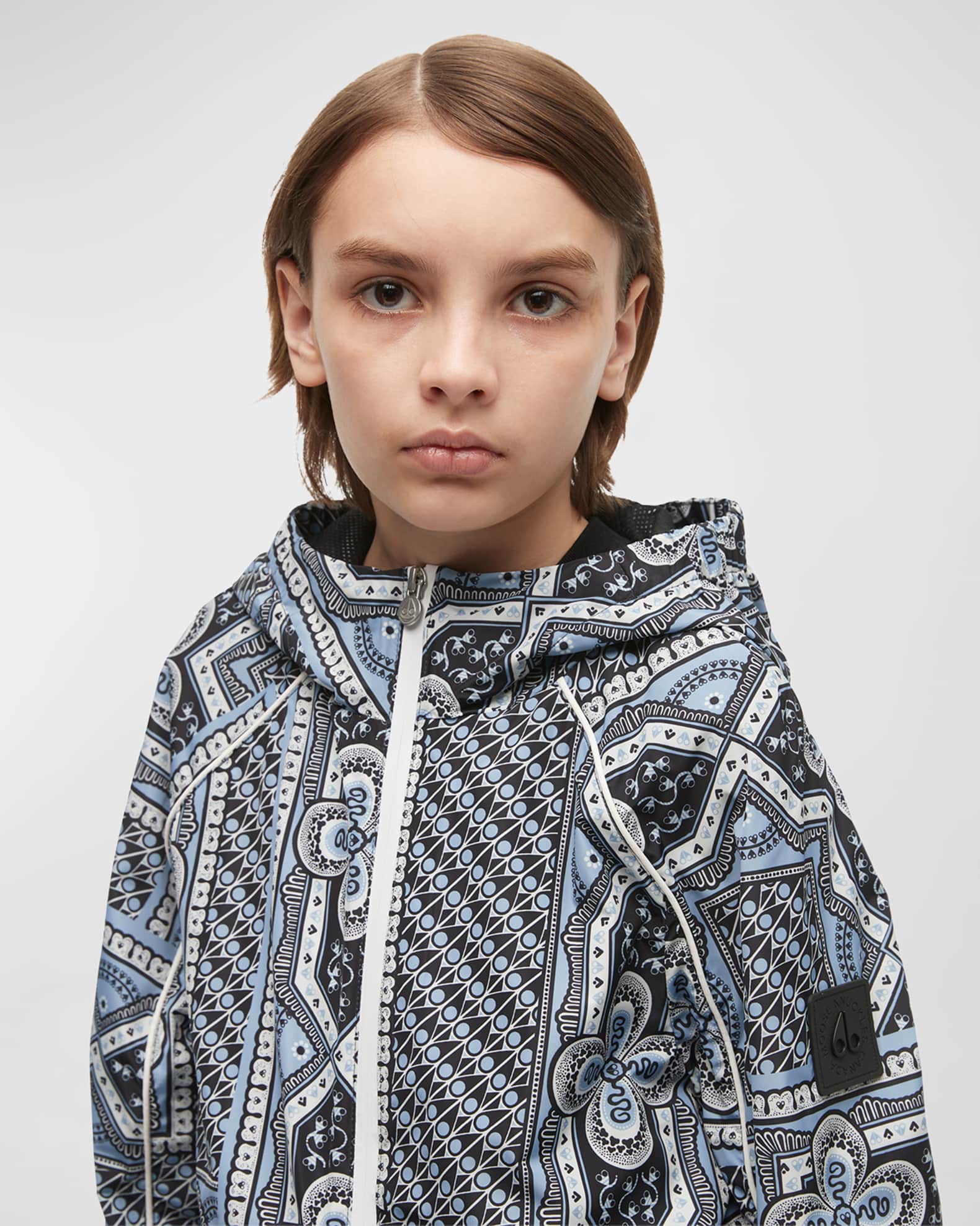 Moose Knuckles Boy's Highfield Jacket Print, Size XS-XL | Neiman Marcus