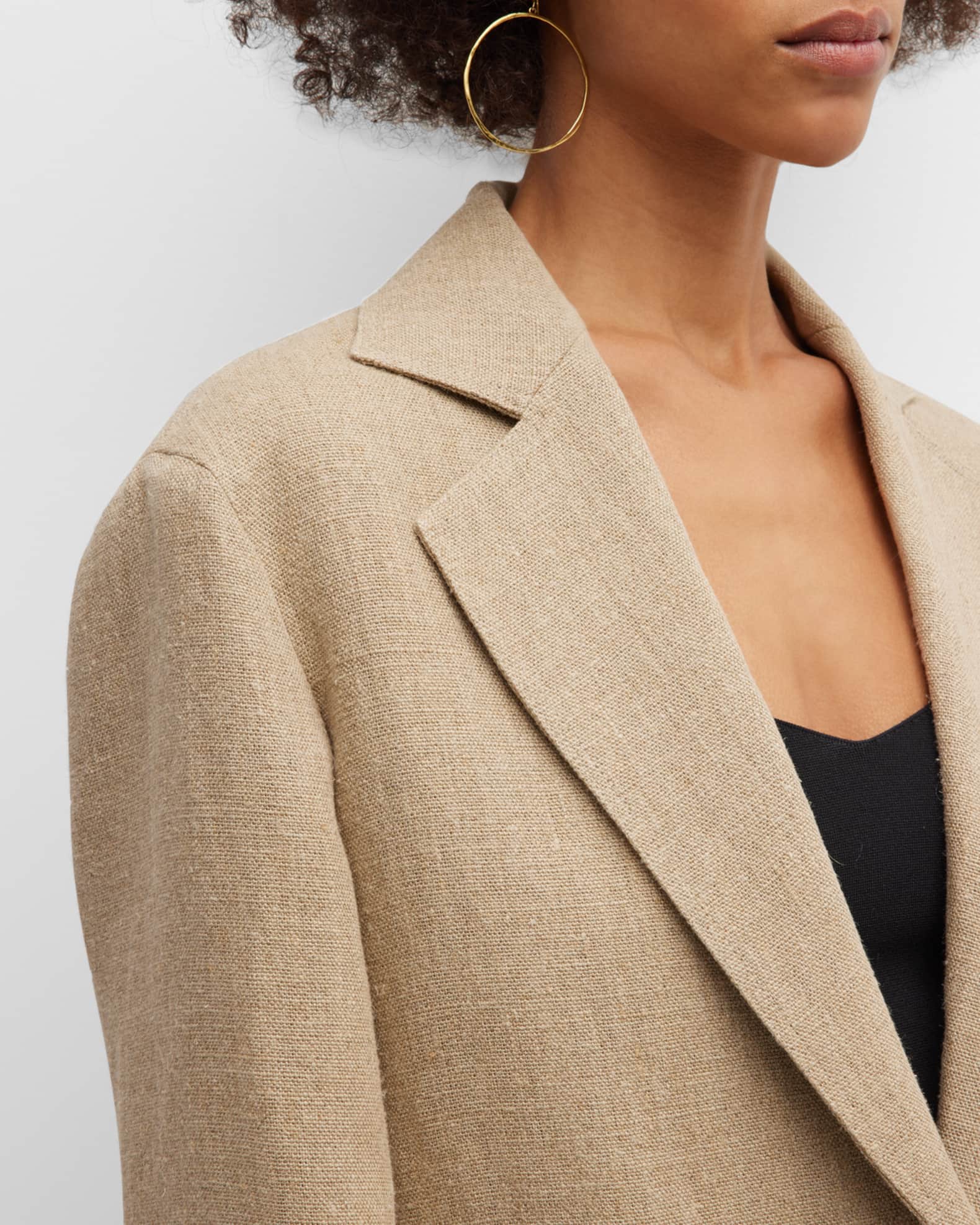 Max Mara Undici Oversize Linen Blazer Jacket | Neiman Marcus