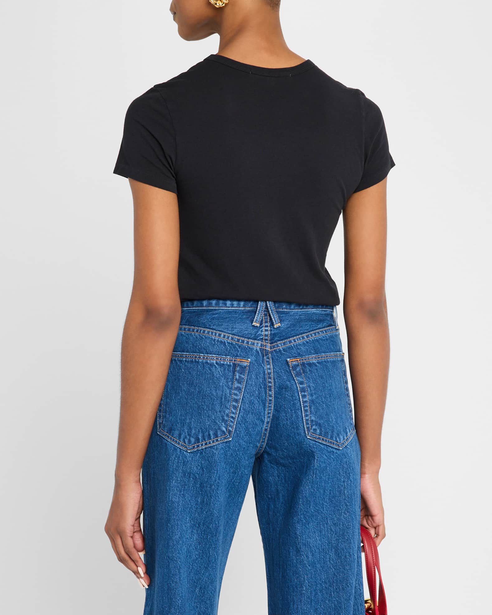 Fitted Cropped Baby Tee | Neiman Marcus