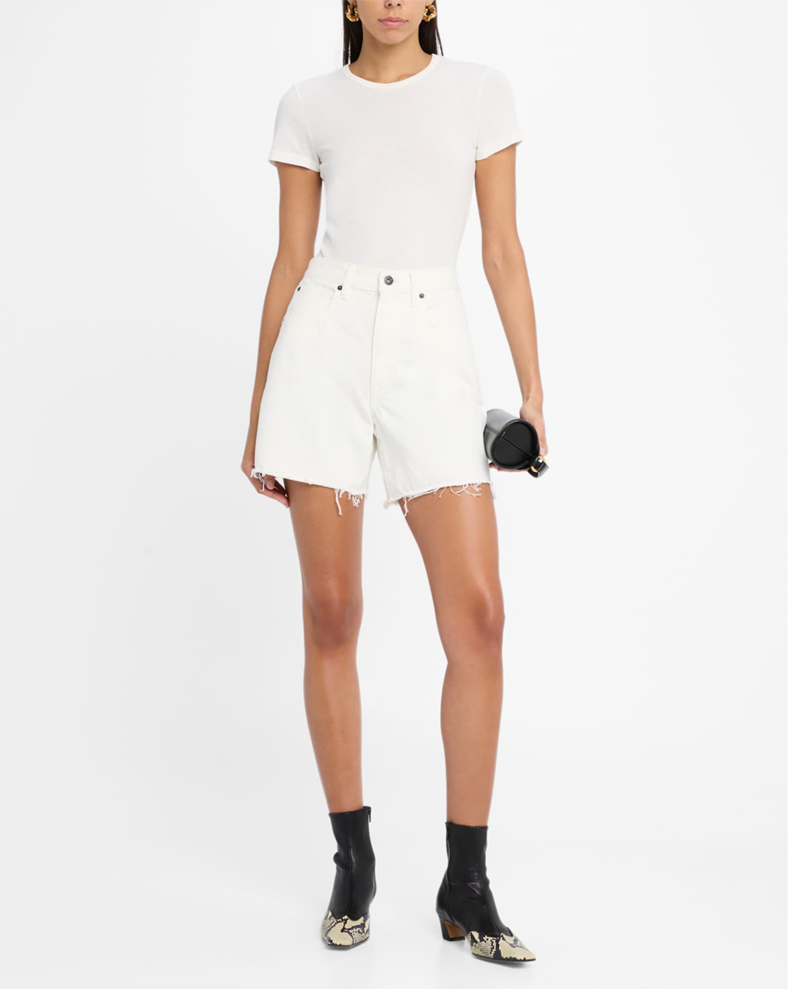 Fitted Cropped Baby Tee | Neiman Marcus