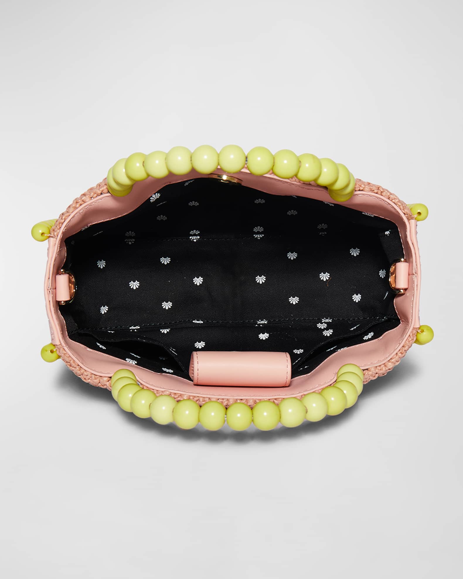 Lele Sadoughi Maya Mini Beaded Raffia Tote Bag | Neiman Marcus